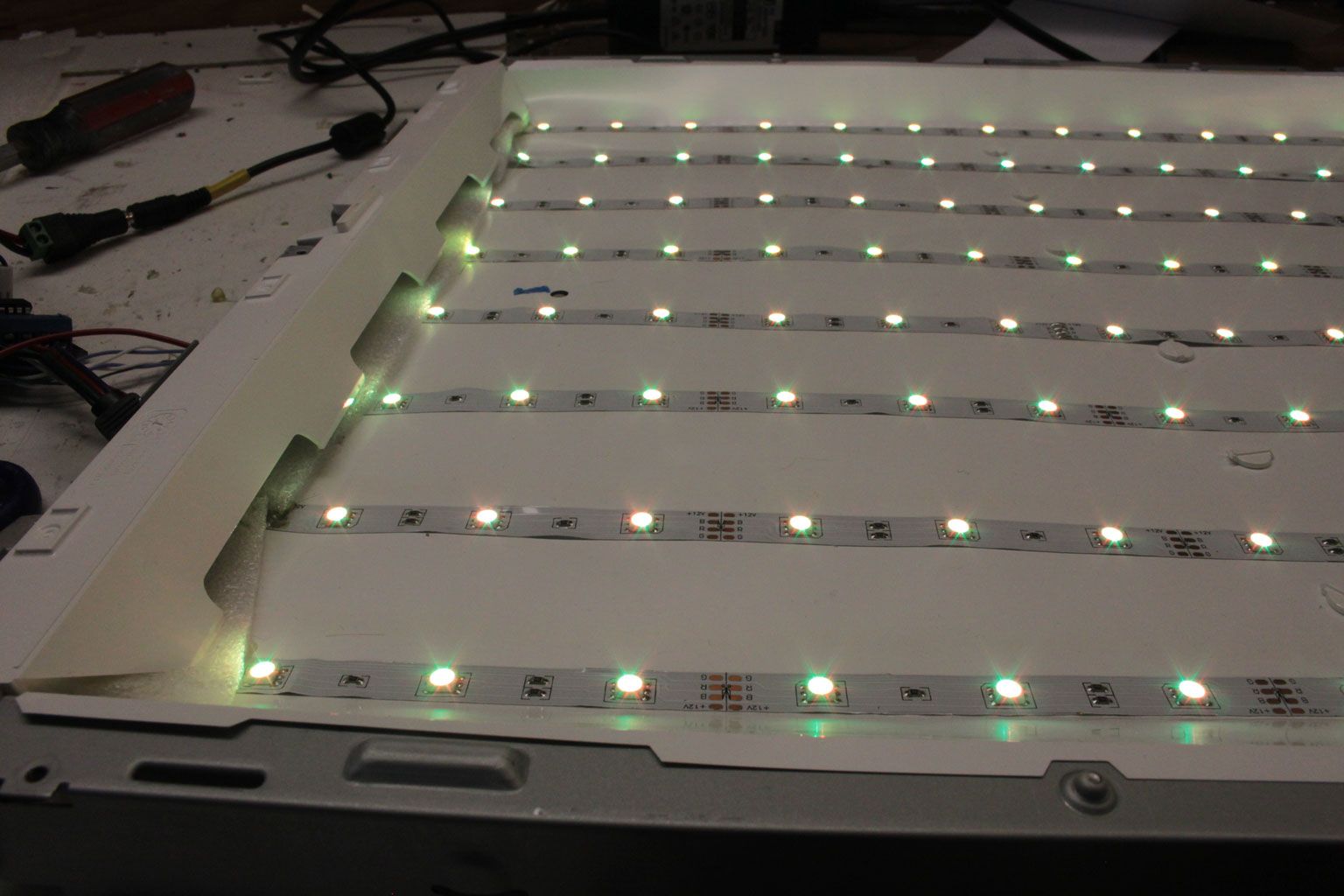 TV Backlight RGB LED Panel Conversion : 7 Steps - Instructables
