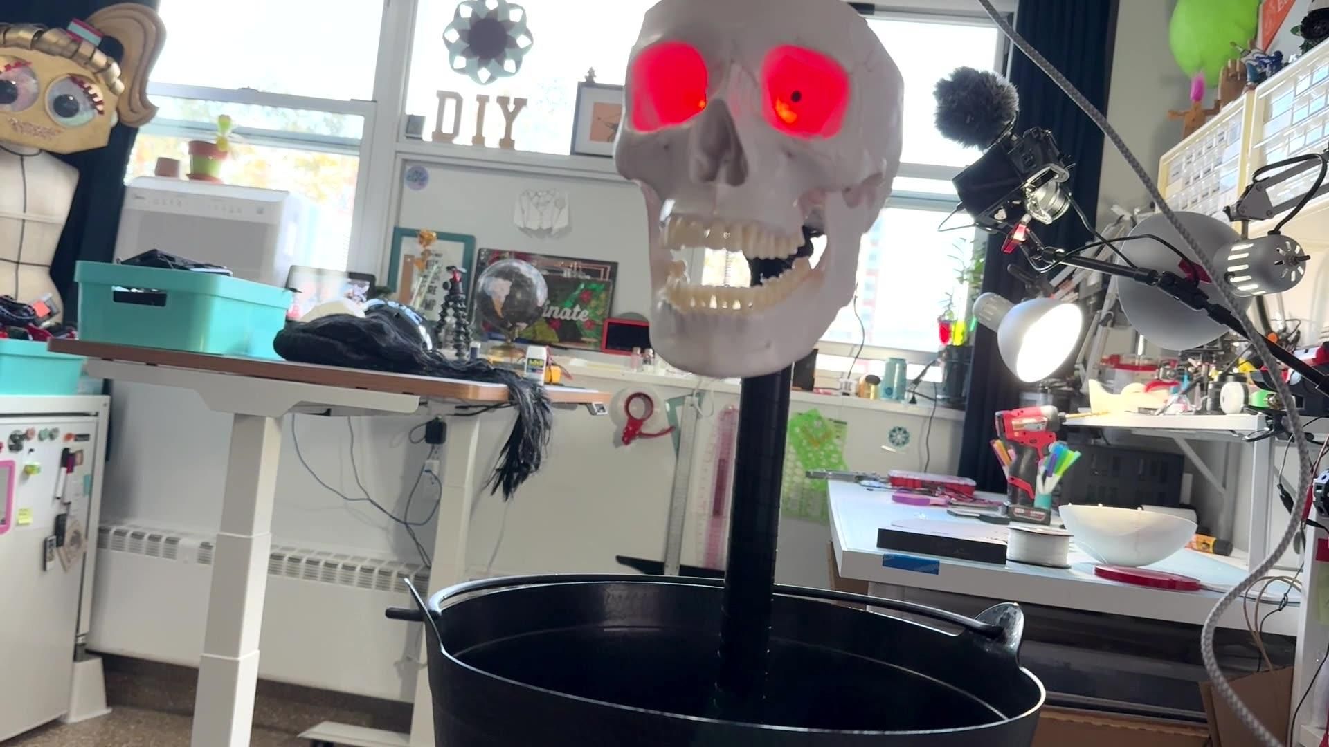 Easy Talking Skull With Micro:bit - Remote Control Animatronic Skull ...