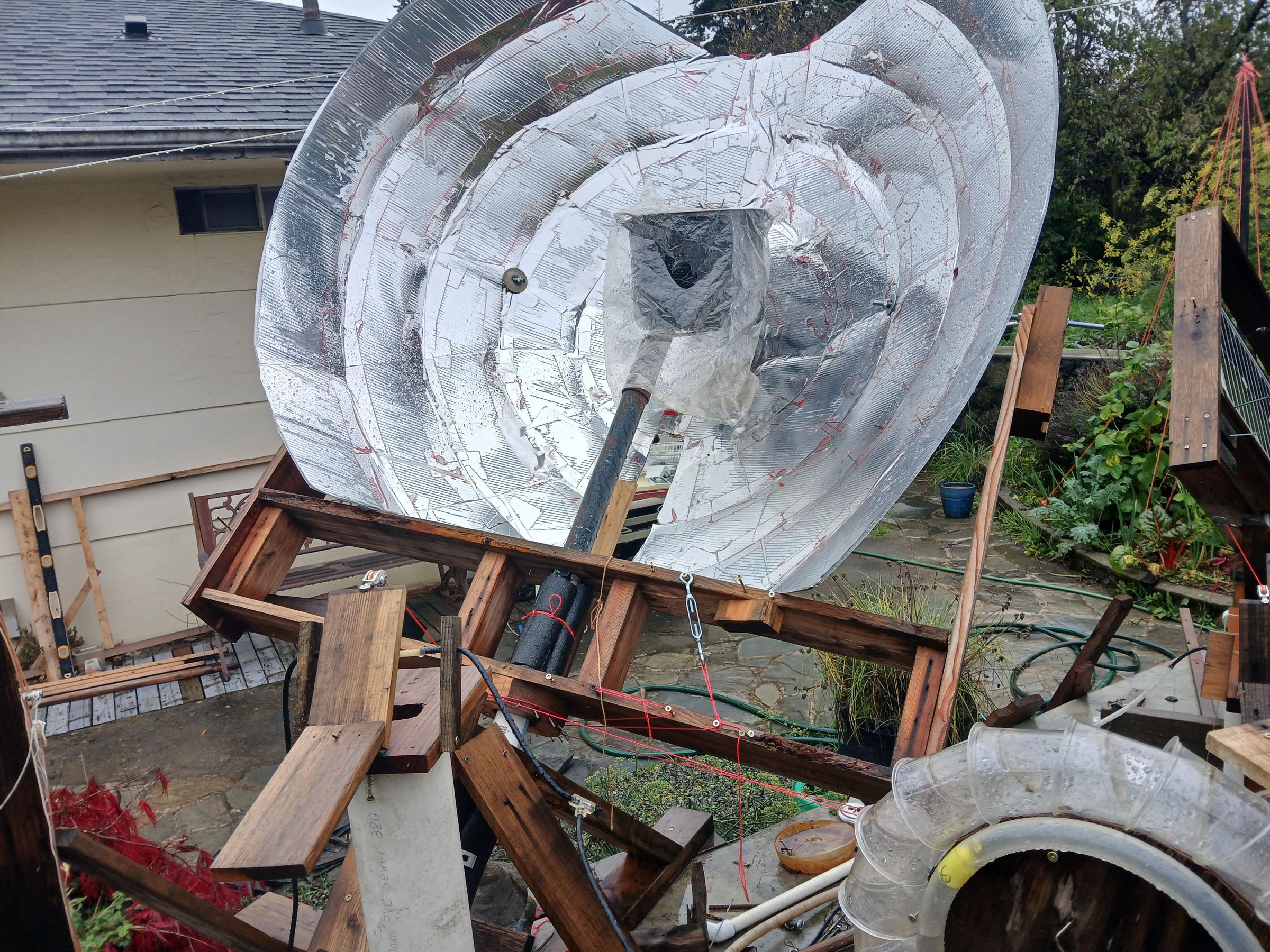 Tracking Solar Cooker Project 2023 and 2024. Solar Cooked Soil, Mulch ...