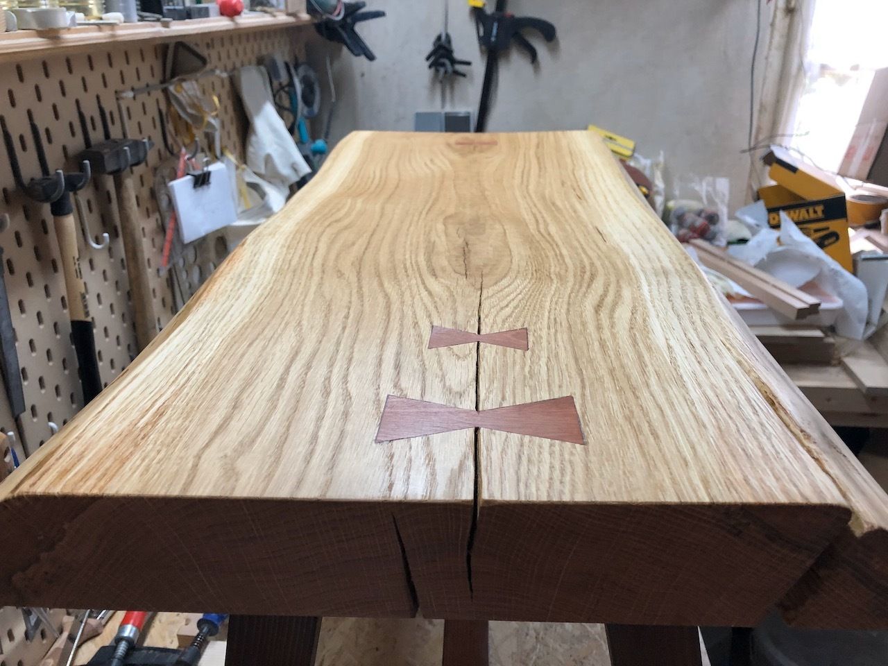 Live Edge Slab Coffee Table With Bow Ties : 11 Steps (with Pictures ...