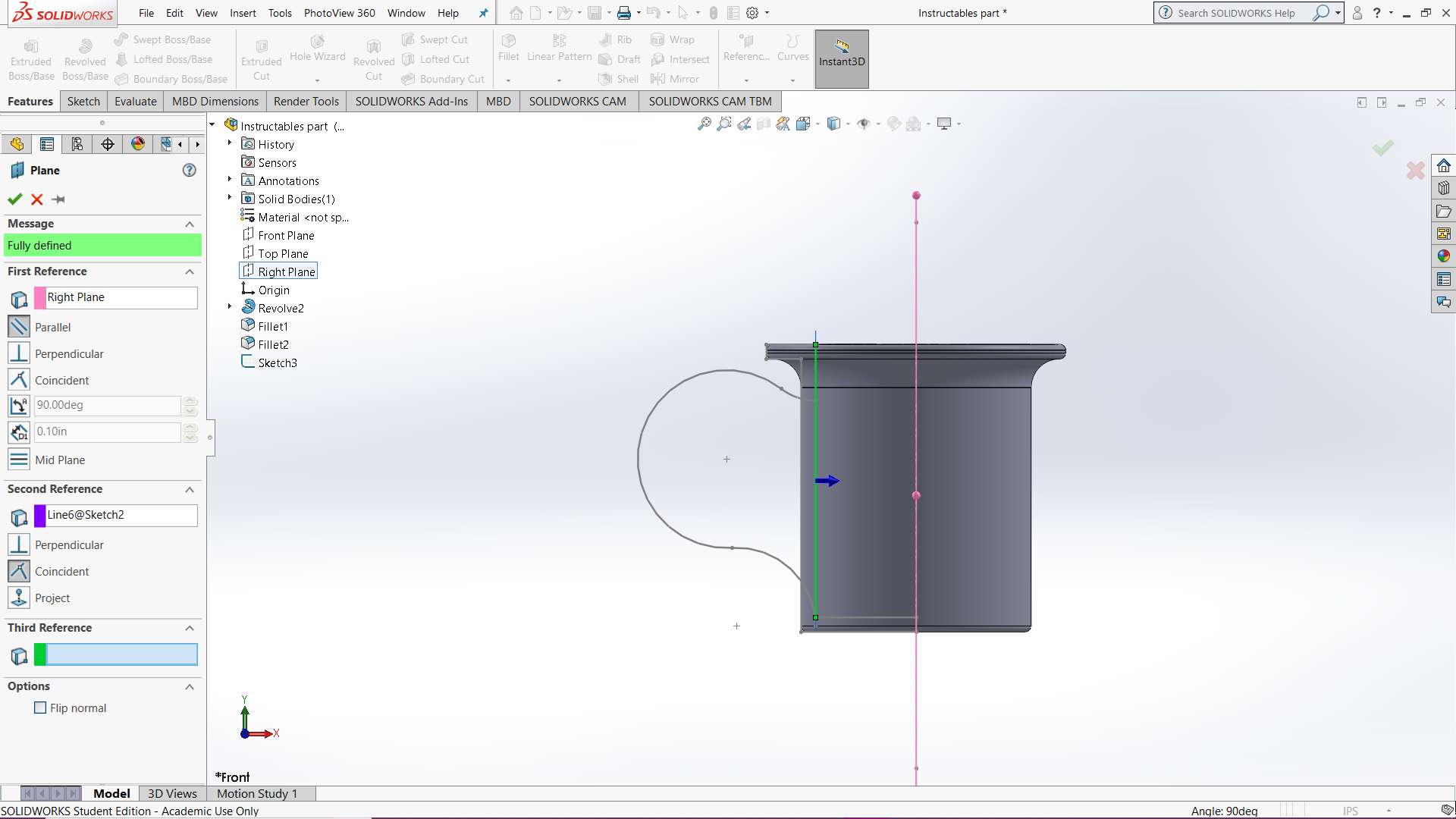 Differentiating Between the Sweep and Loft Commands on Solidworks 2020 ...