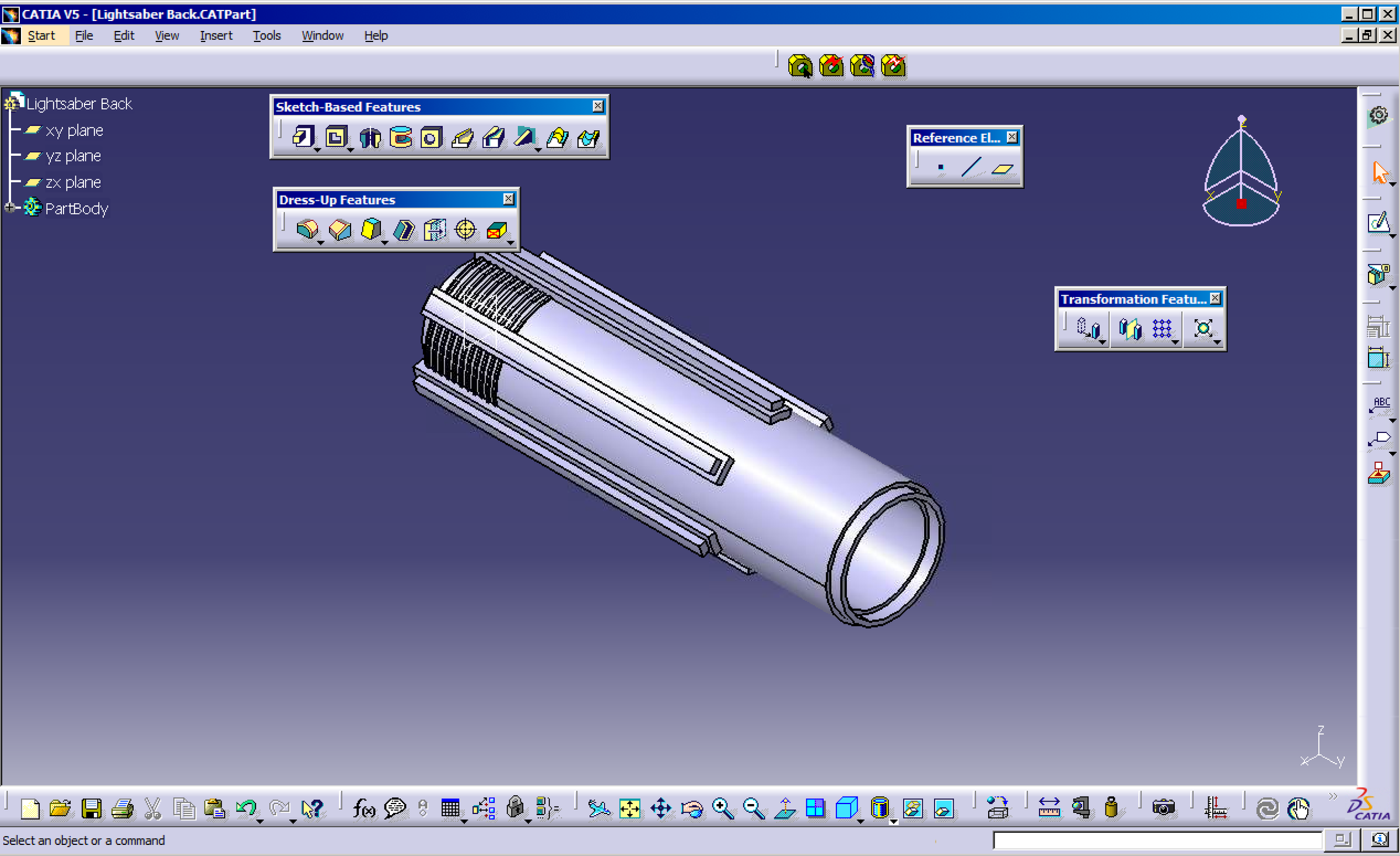 CATIA V5 Lightsaber Model Part 1 : 25 Steps - Instructables