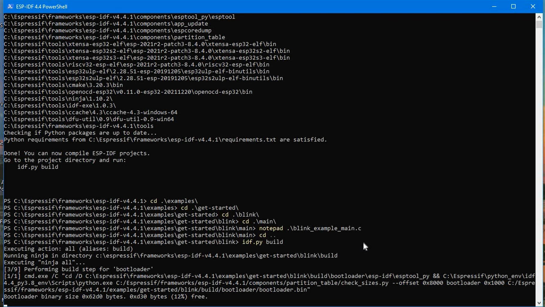 How To Use Esp Idf Terminal Or Esp Idf Powershell To Run Commands 4 Steps Instructables