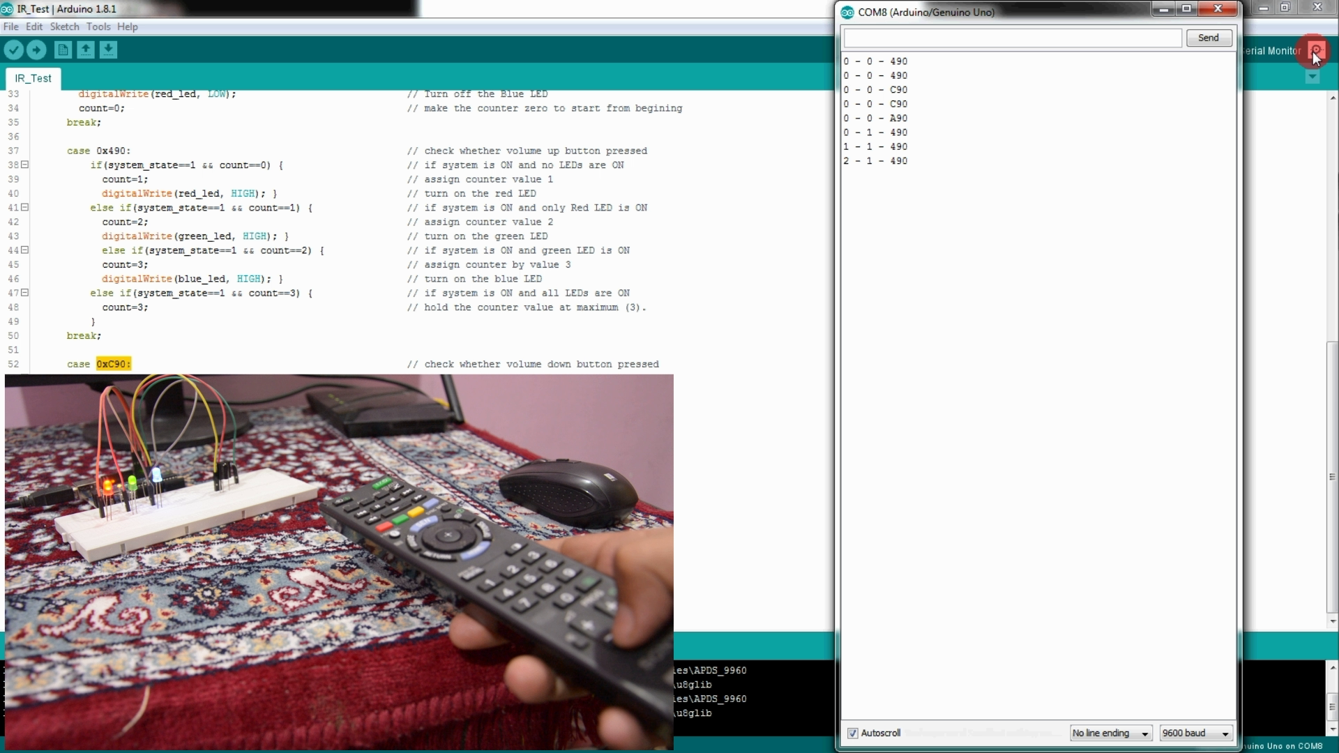 Infrared Remote and IR Receiver (TSOP1738) With Arduino : 10 Steps ...
