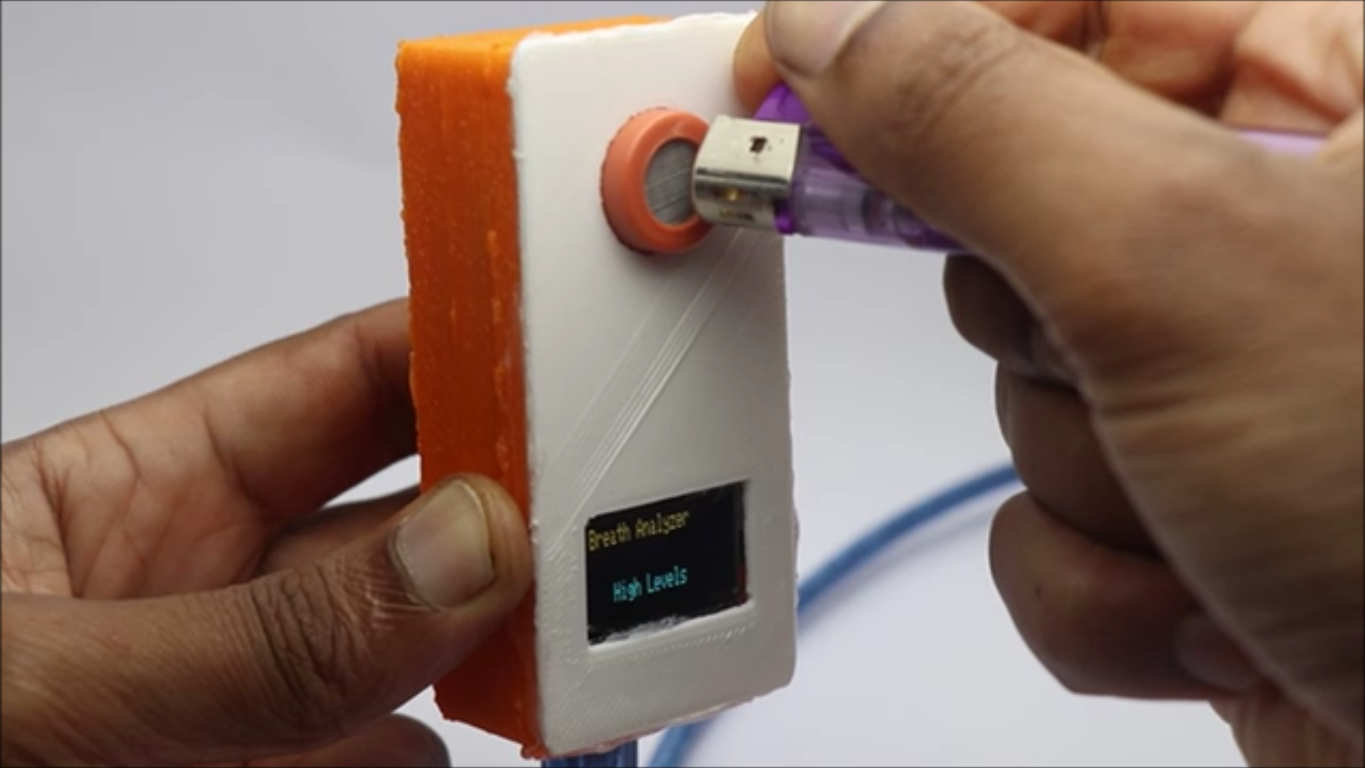 How to Make Breathalyzer Using Arduino and 3D Printed Parts : 5 Steps ...