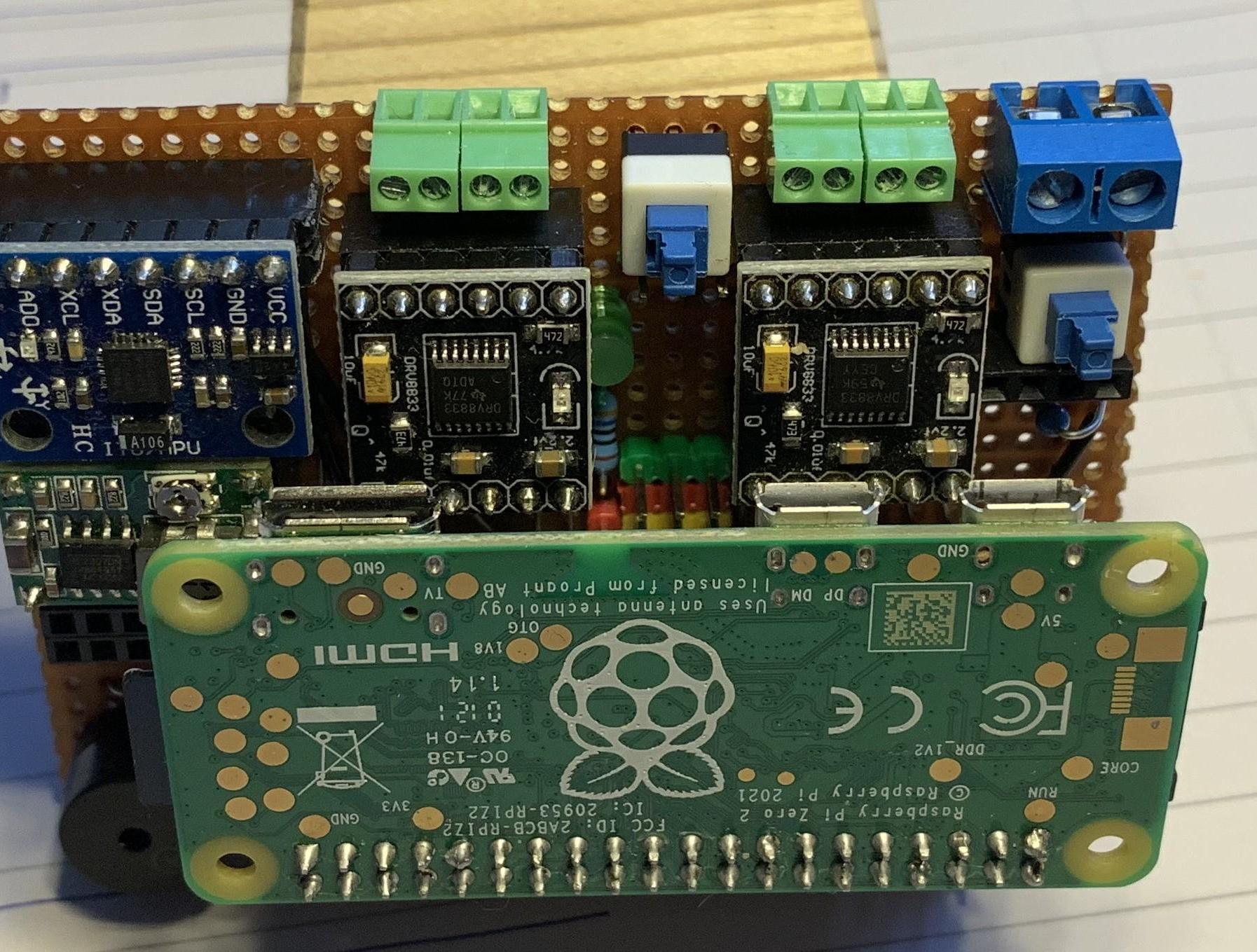 Raspberry Pi Zero 2W Robot Controller Board for L0Cost Robots Built on Matrix or Strip Board : 6 ...