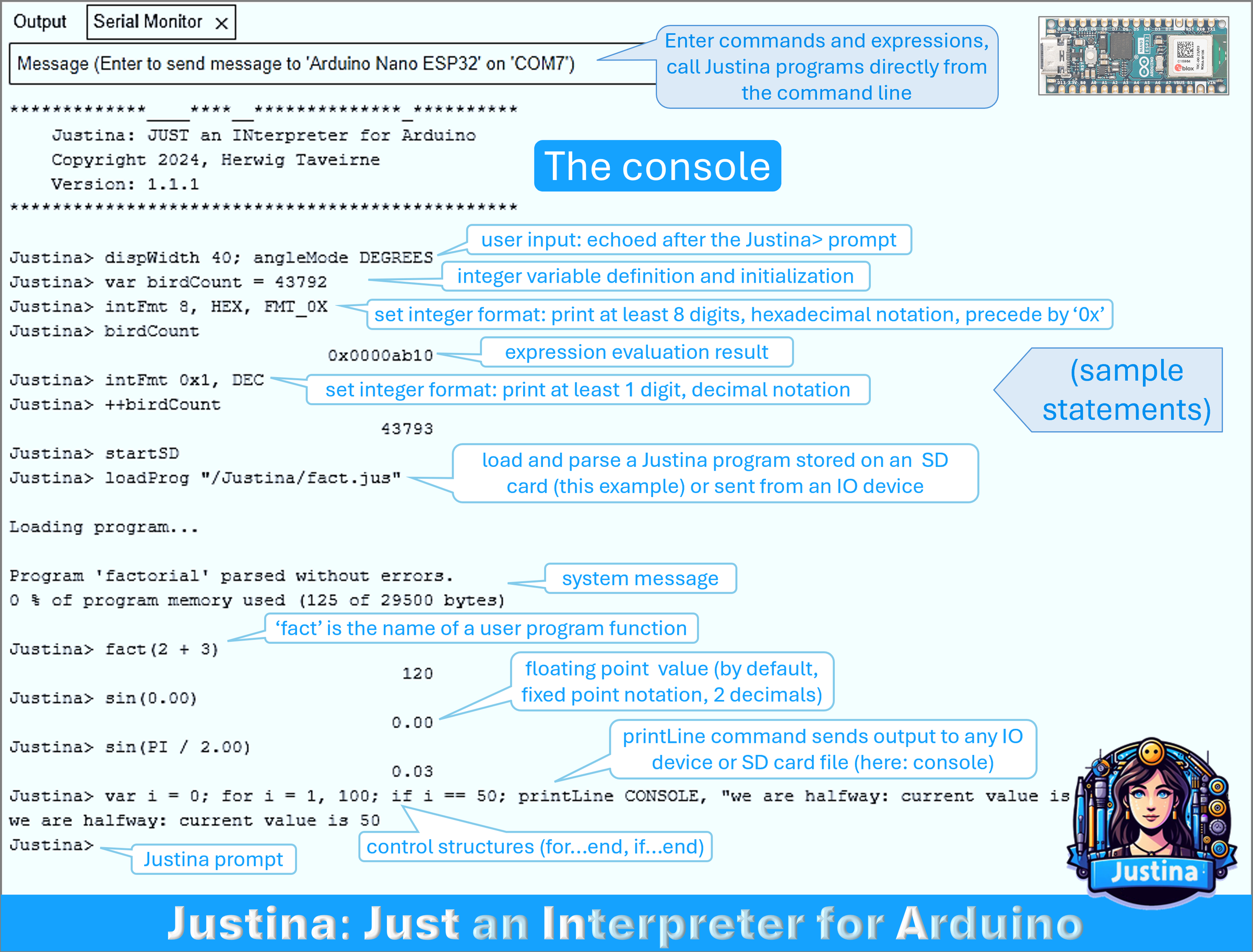 Introducing Justina: 'Just an Interpreter for Arduino' : 8 Steps (with ...