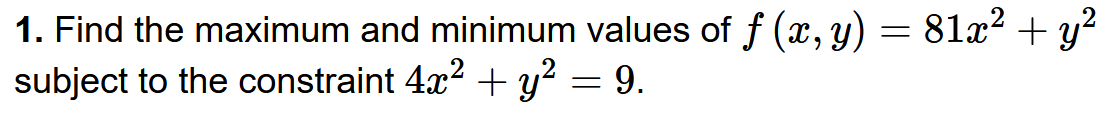 The A.L.L. Method - With Example: Lagrange Multipliers/Constrained ...