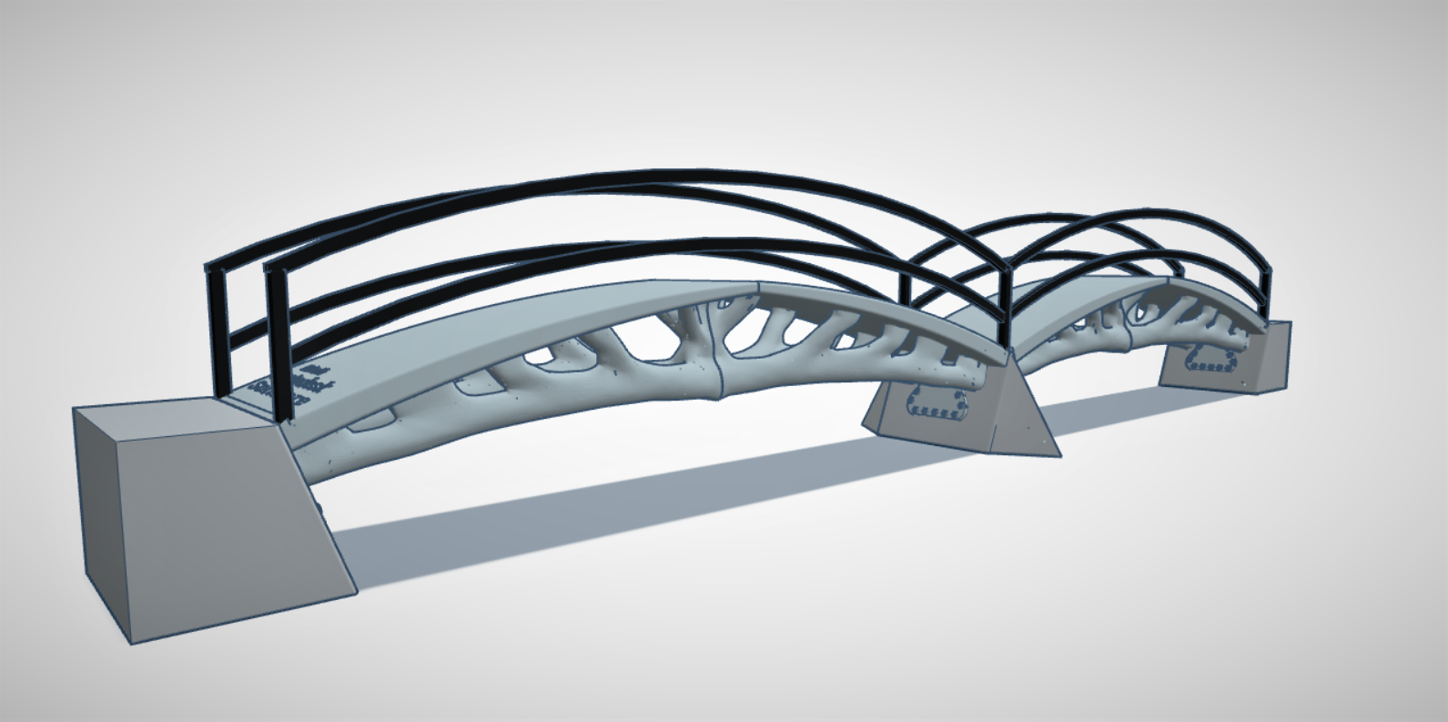 Double Arched Pedestrian Bridge (Inverted Version) : 14 Steps ...