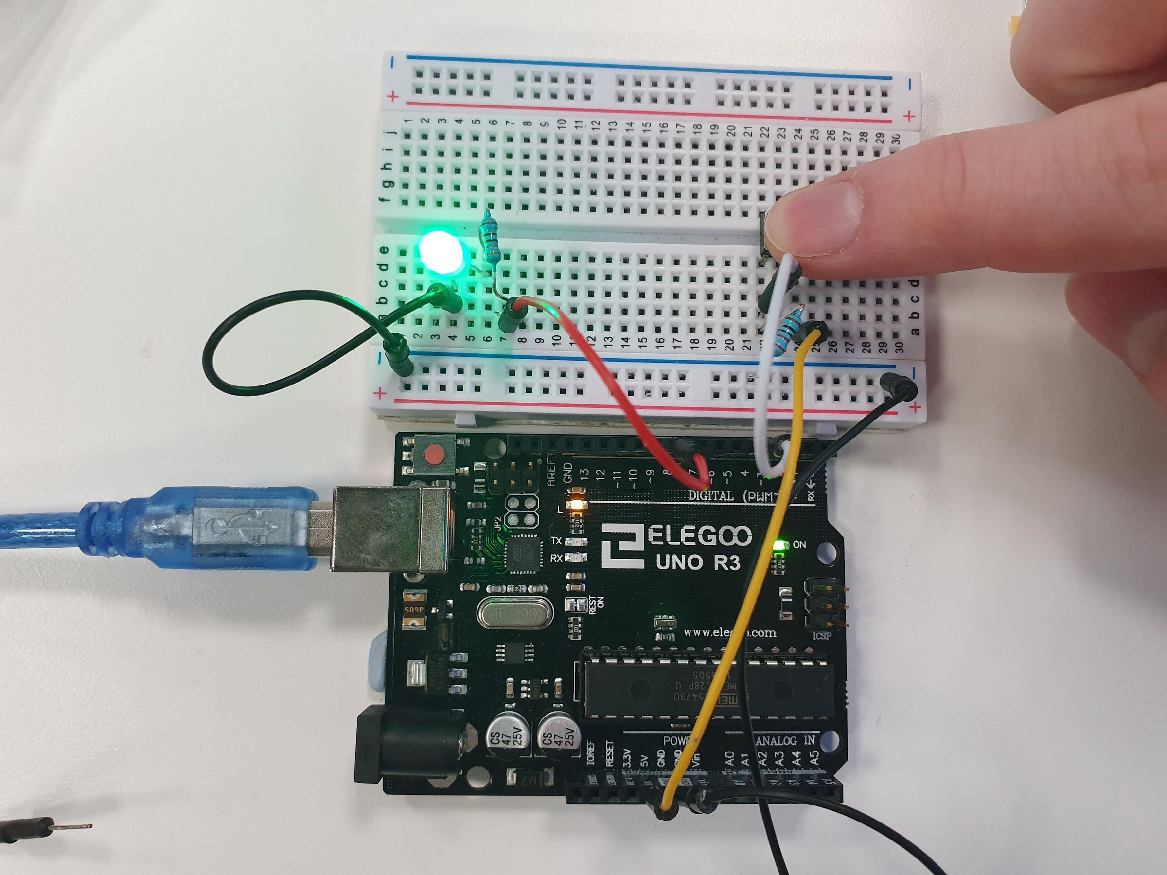 Arduino Button Activated LED Circuit : 3 Steps - Instructables