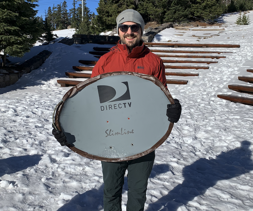 Snow Sled Made From a TV Satellite Dish : 7 Steps (with Pictures ...