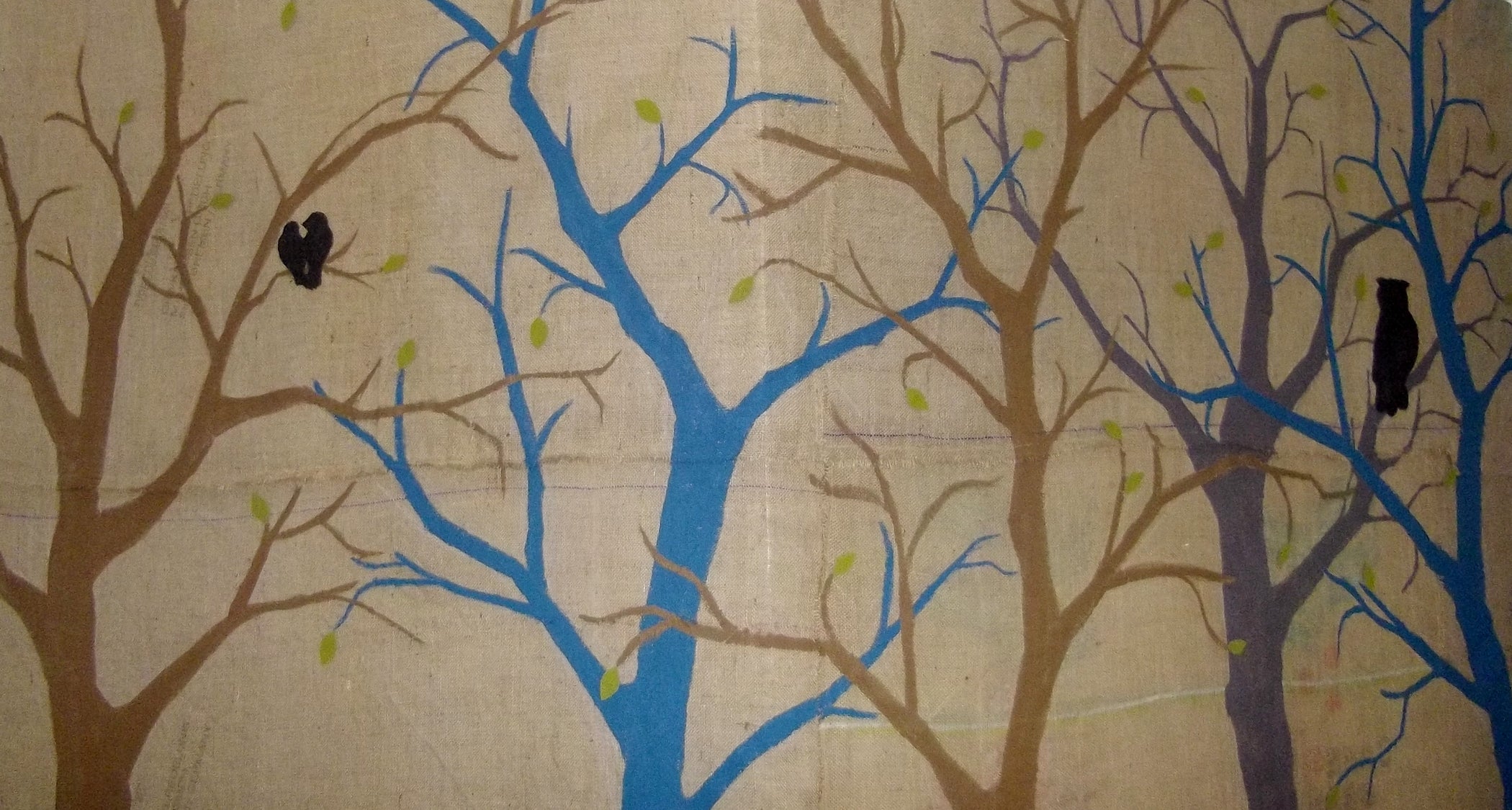 Feature Wall for Nursery - Trees on Burlap - Instructables