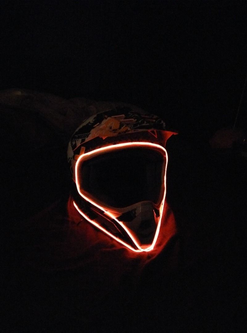 EL Wire Motorcycle Tron Helmet : 4 Steps - Instructables