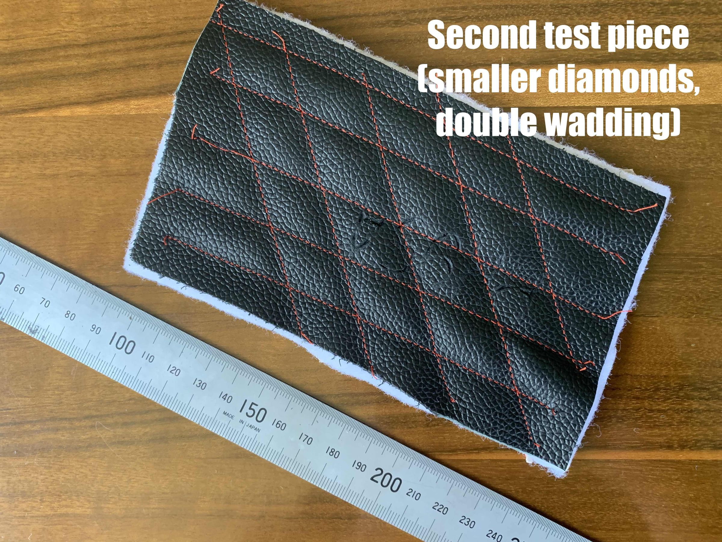 Leather Bar Stool Seat Cover With Diamond Stitching Pattern : 18 Steps ...