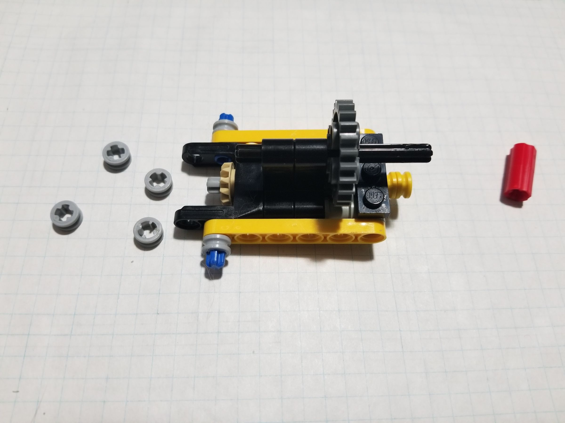 Lego Technic Back to Back Double Actuator Build : 9 Steps (with ...