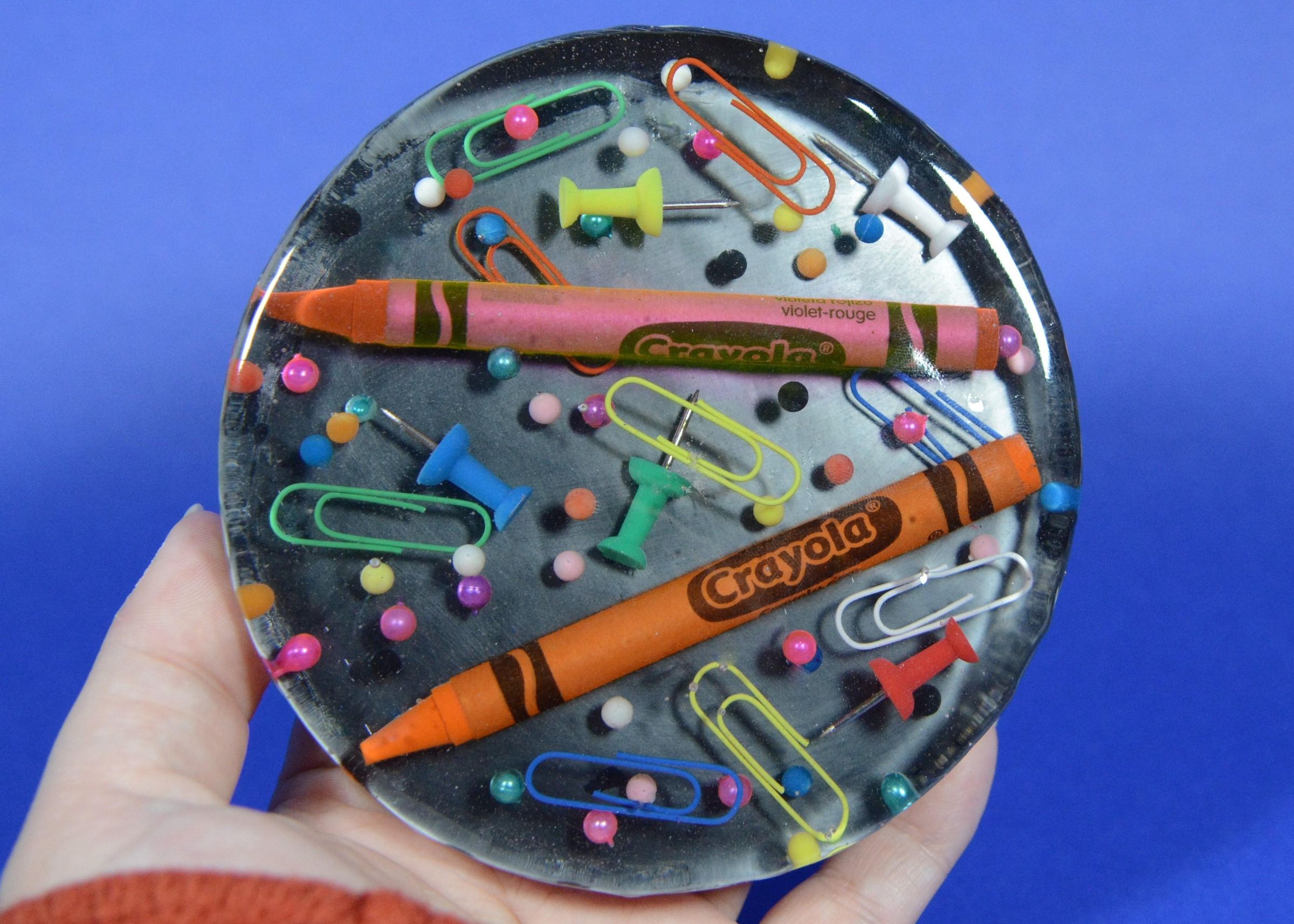 School Themed Epoxy Resin Coasters With Crayons : 6 Steps (with ...