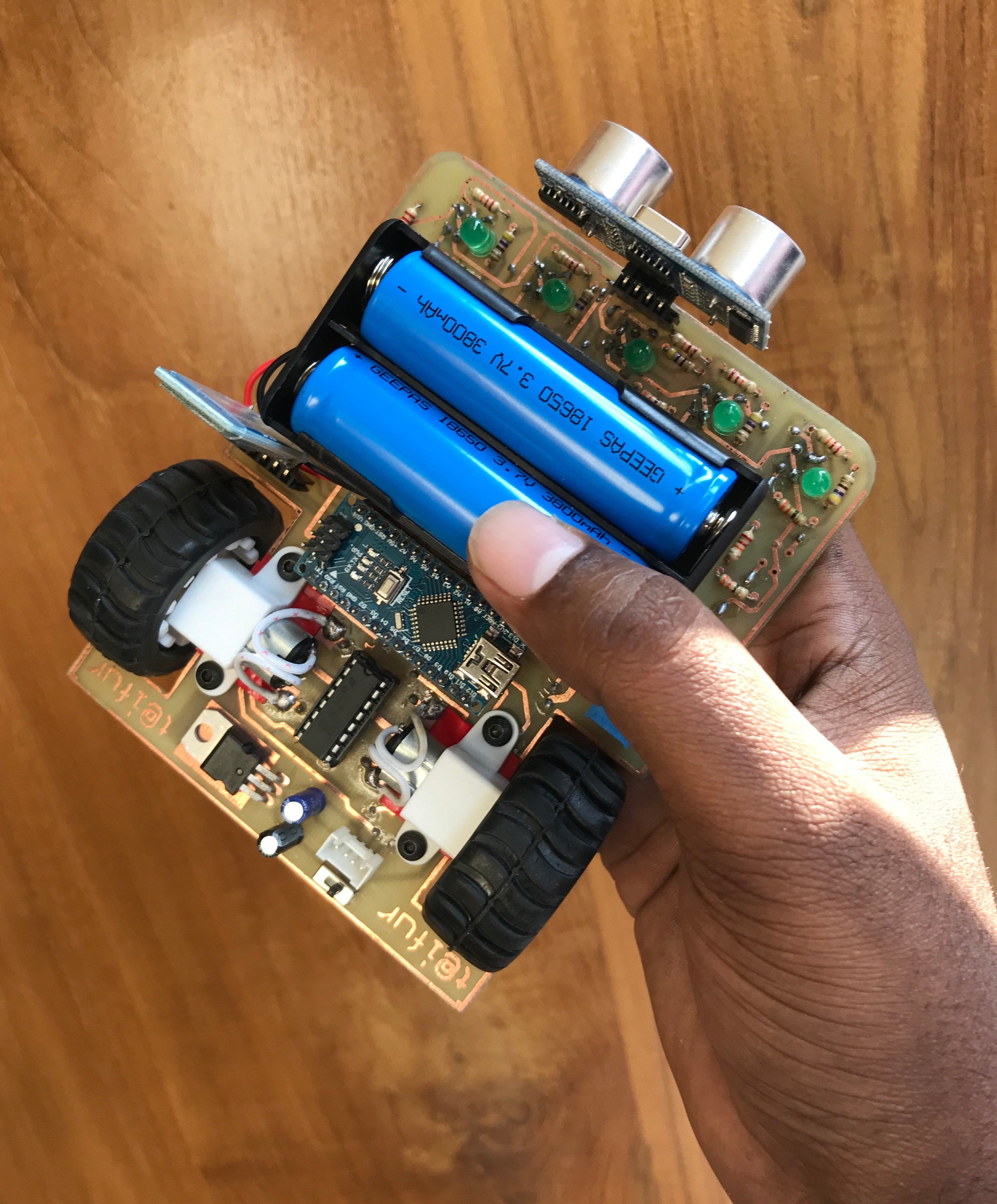 PCB BOT (Line Following, Obstacle Avoiding & Bluetooth Controlled Robot ...