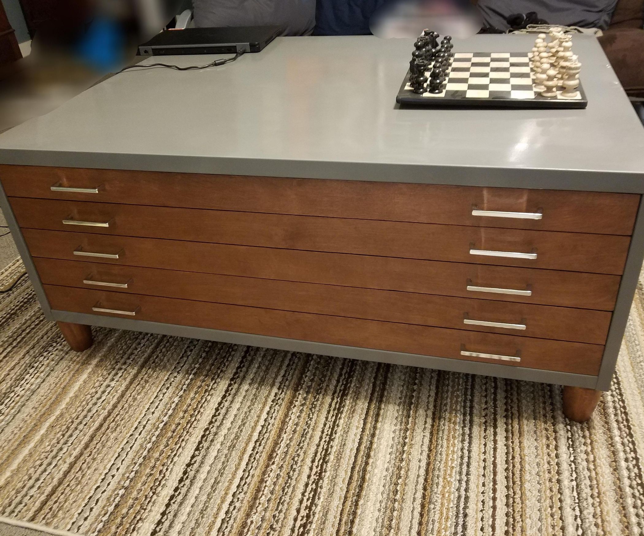Mid-Century Modern Coffee Table (with Wood Veneer Drawers)) : 5 Steps ...