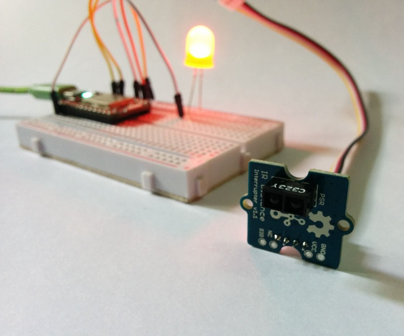 Grove Sensors With a Particle Core - IR Distance Interrupt : 4 Steps ...