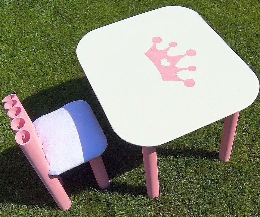 AMAZING! Table and Chair Set for Children Cardboard Tubes and Plywood ...