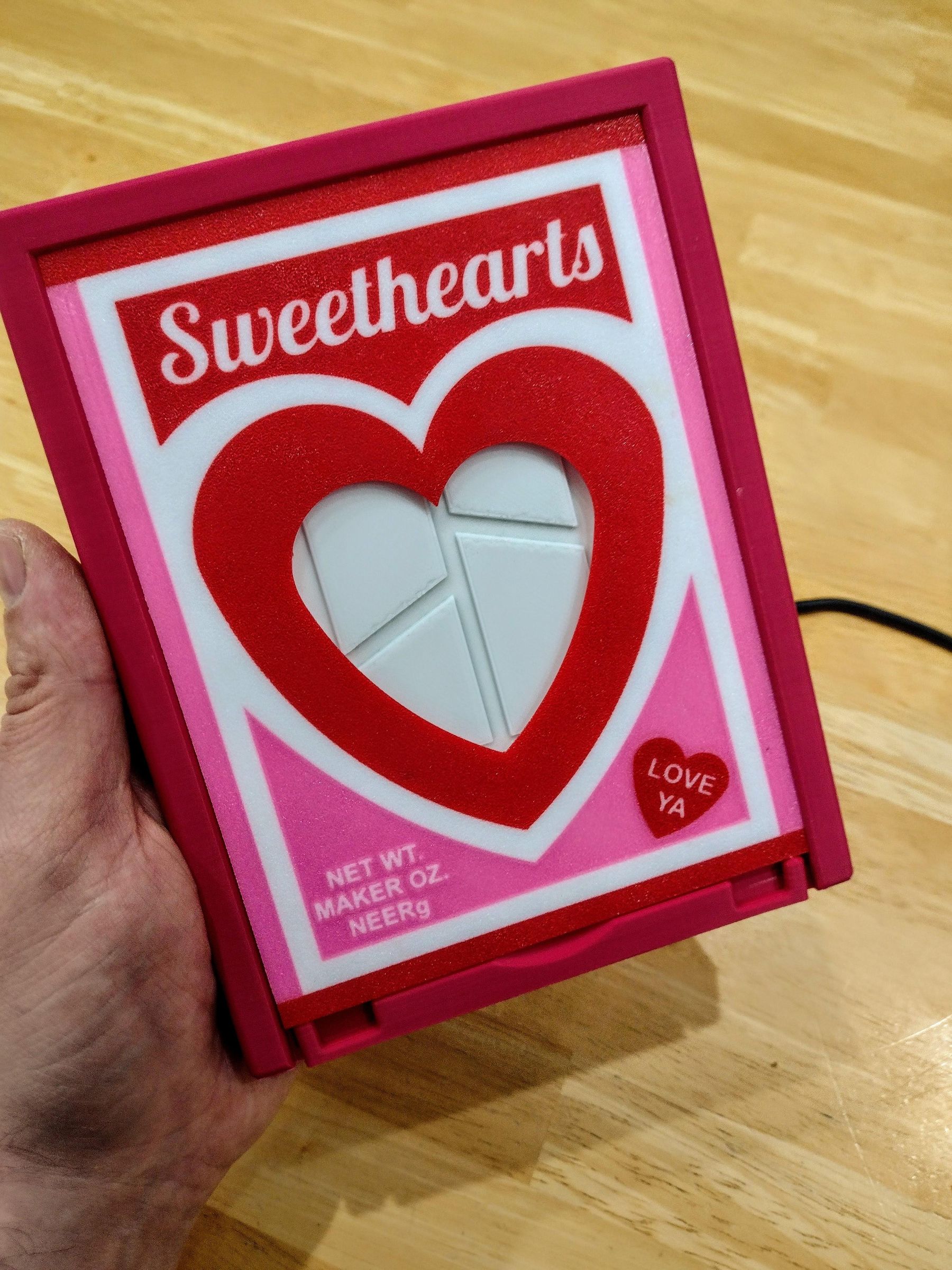 Sweethearts Candy Lightbox W/ Color Lithophane : 5 Steps (with Pictures ...