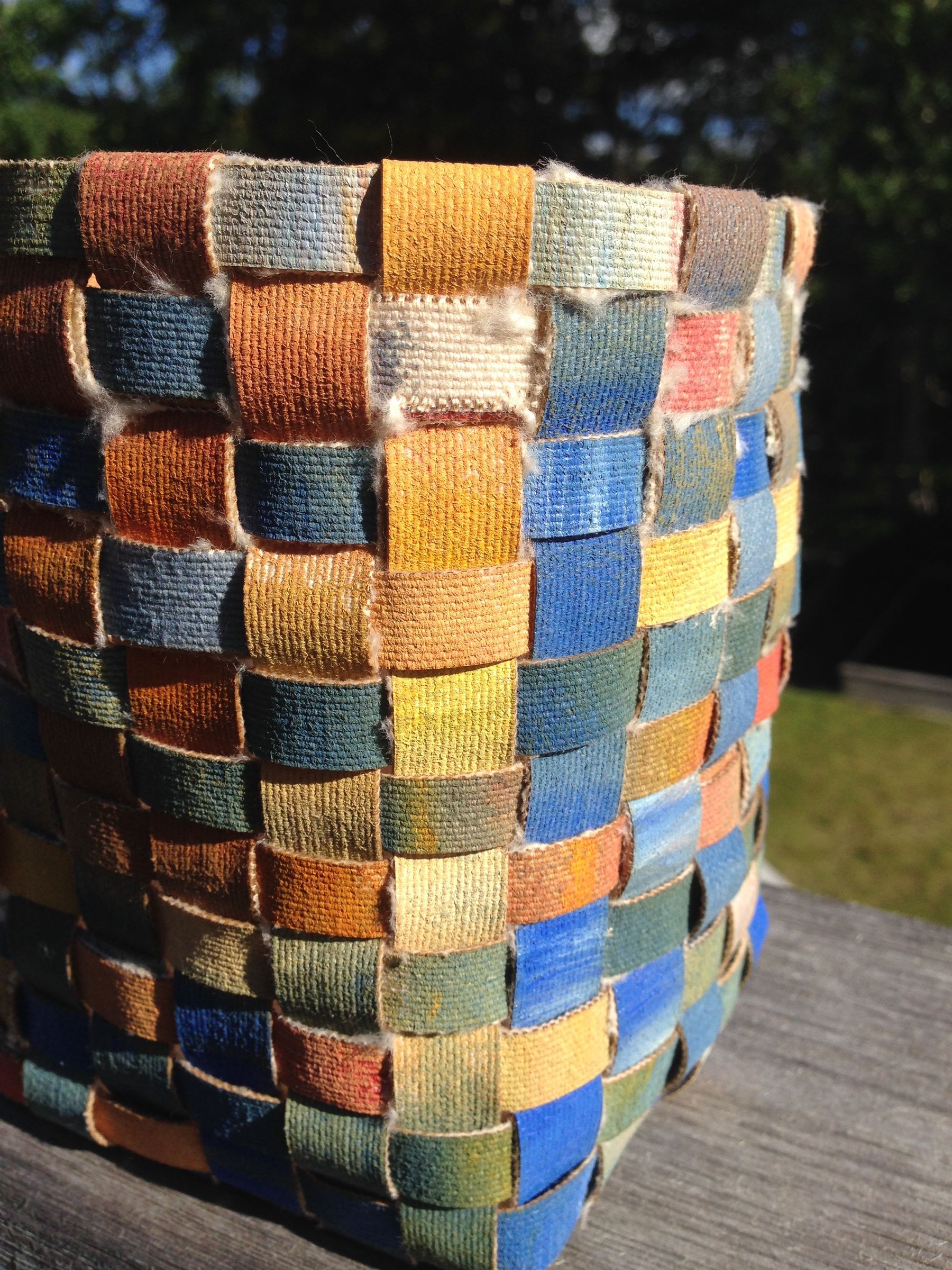 Painted Canvas Strip Basket : 9 Steps (with Pictures) - Instructables