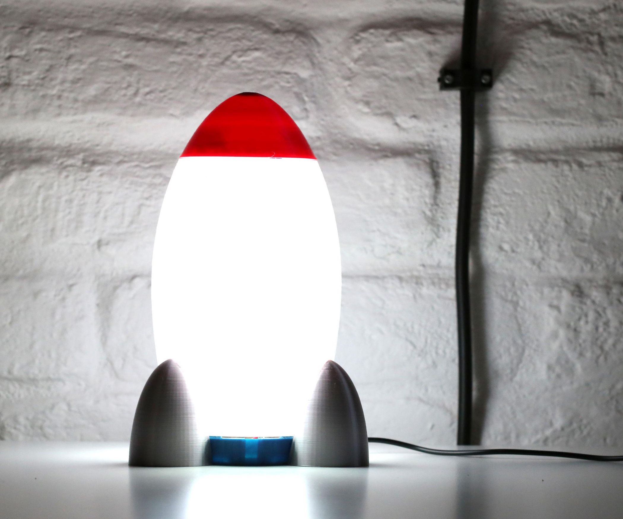 3d Printed RGB LED Rocket Lamp for Kids / Advanced Level : 5 Steps ...