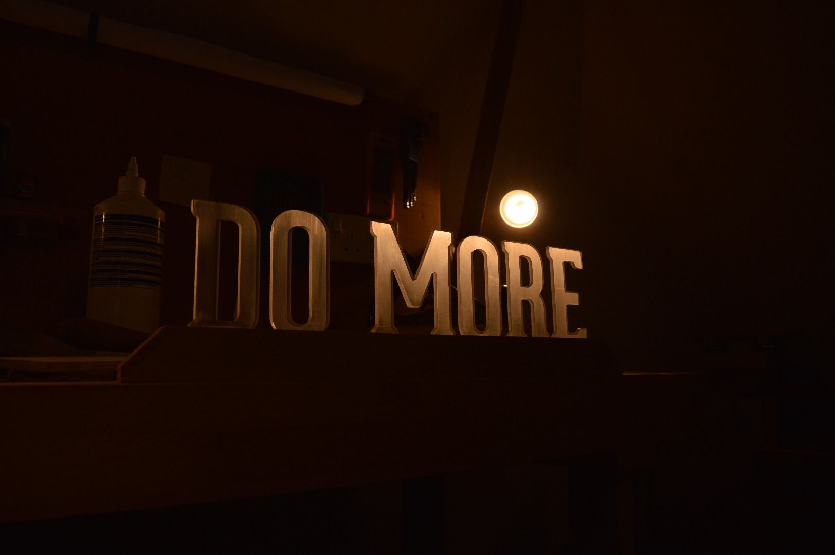 LED Backlit 'DO MORE' Sign : 8 Steps - Instructables