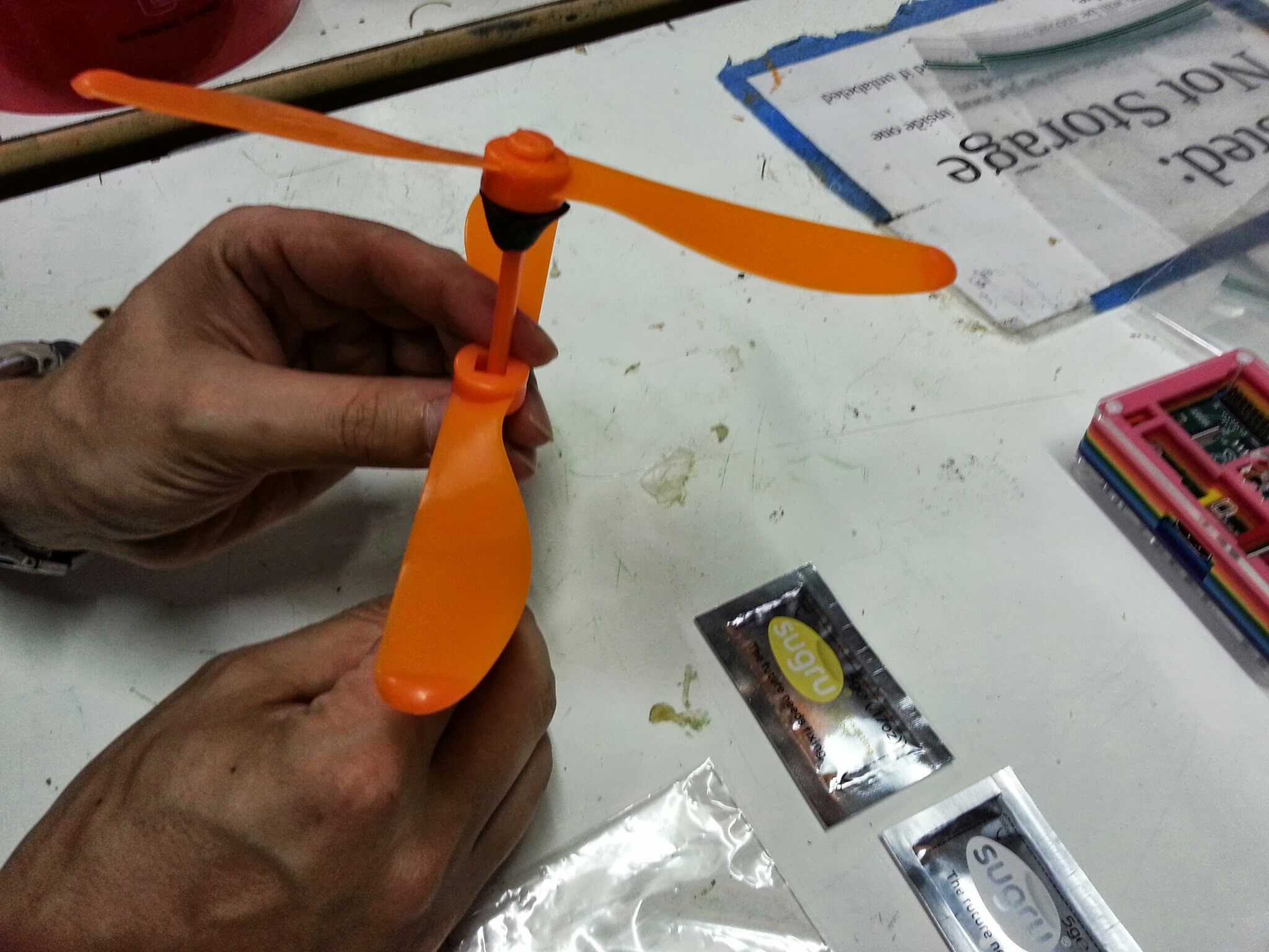 Use Sugru to Upgrade a Hand Copter Toy - Instructables