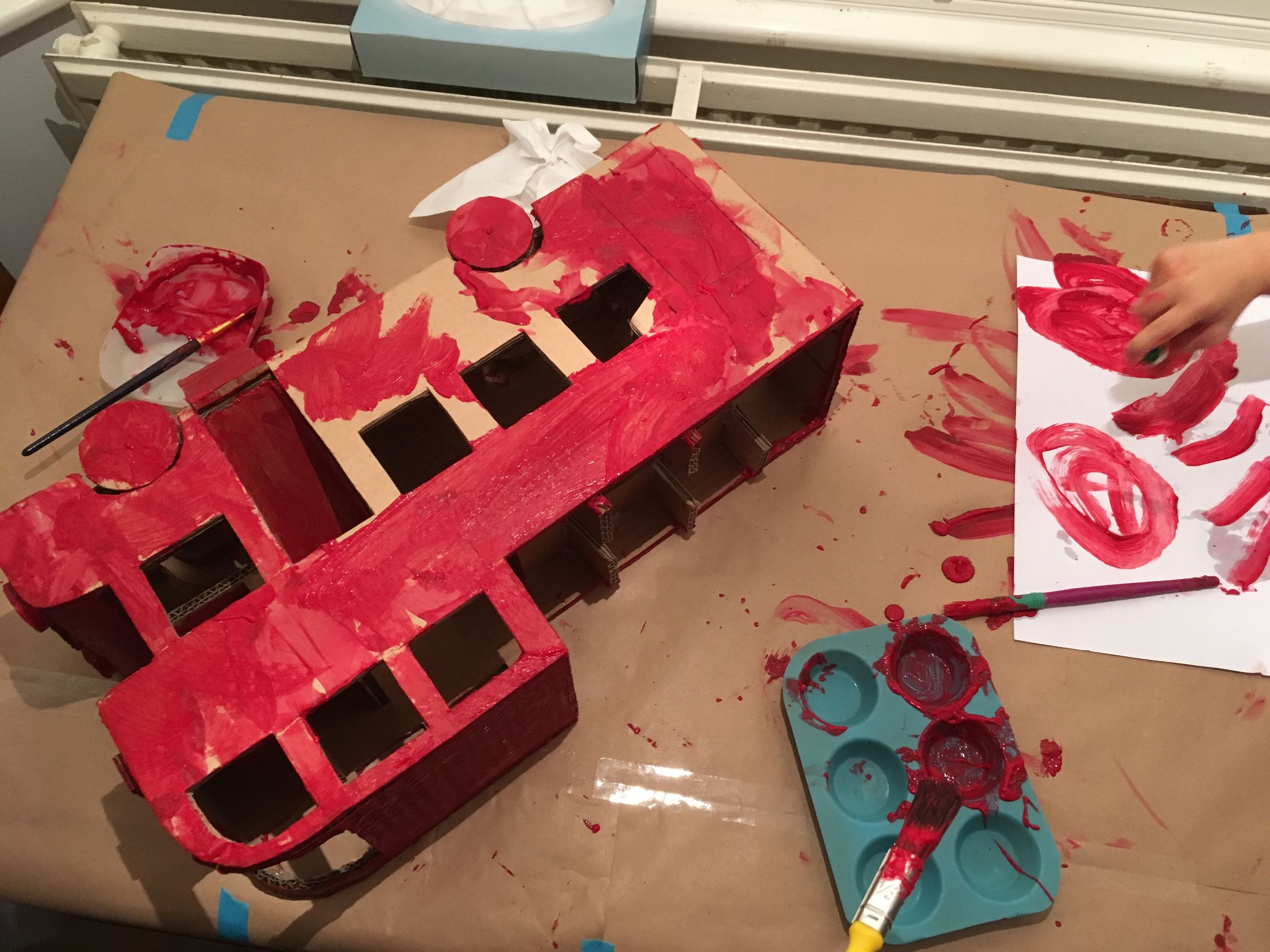 Cardboard Box Bus - for a Toy Ride : 16 Steps (with Pictures ...