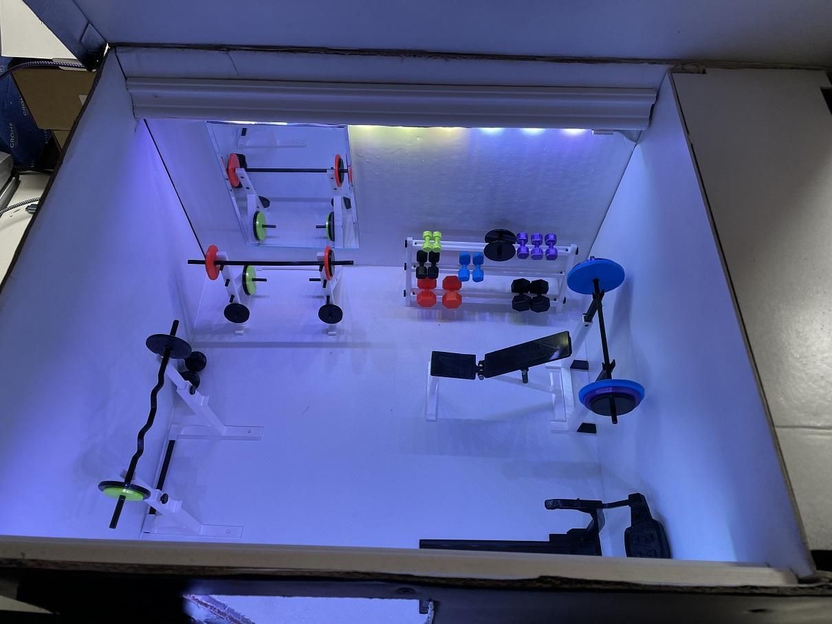 A Self-opening Miniature Gym With Music and Lights : 5 Steps ...