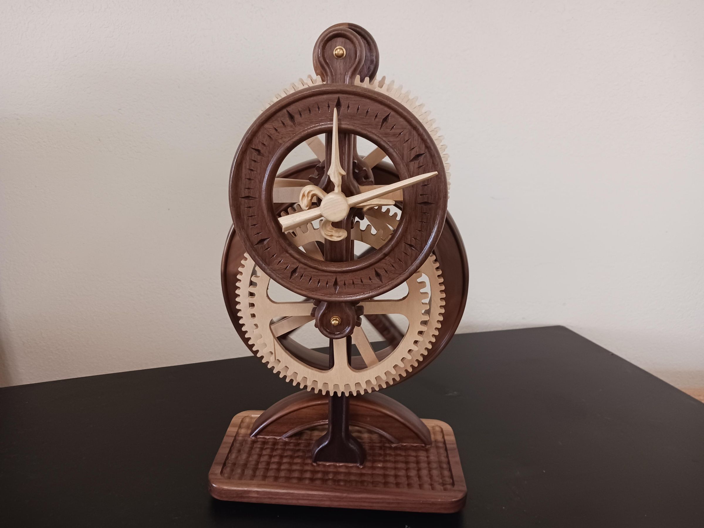 Perpetual Motion Wood Gear Clock : 14 Steps (with Pictures) - Instructables