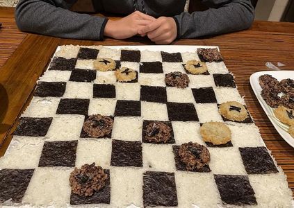 Rice Cracker Checkers/Checkerboard With 2 Different Flavors : 8 Steps ...