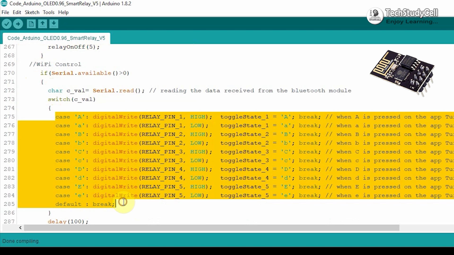 Home Automation Using Arduino and WiFi Module ESP01 | Arduino ESP8266 ...