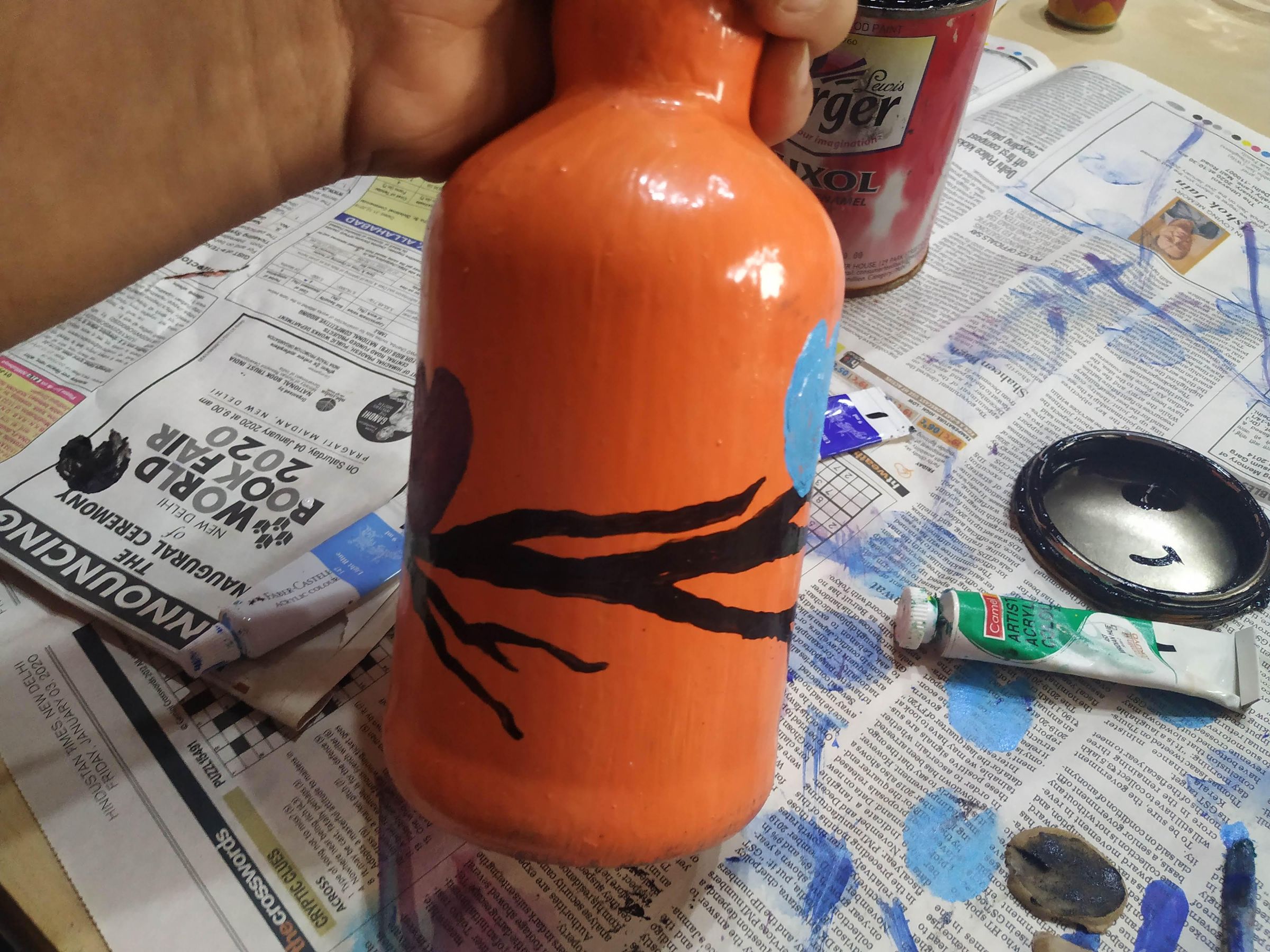 Owl Potato Block Printing on Bottle : 11 Steps - Instructables