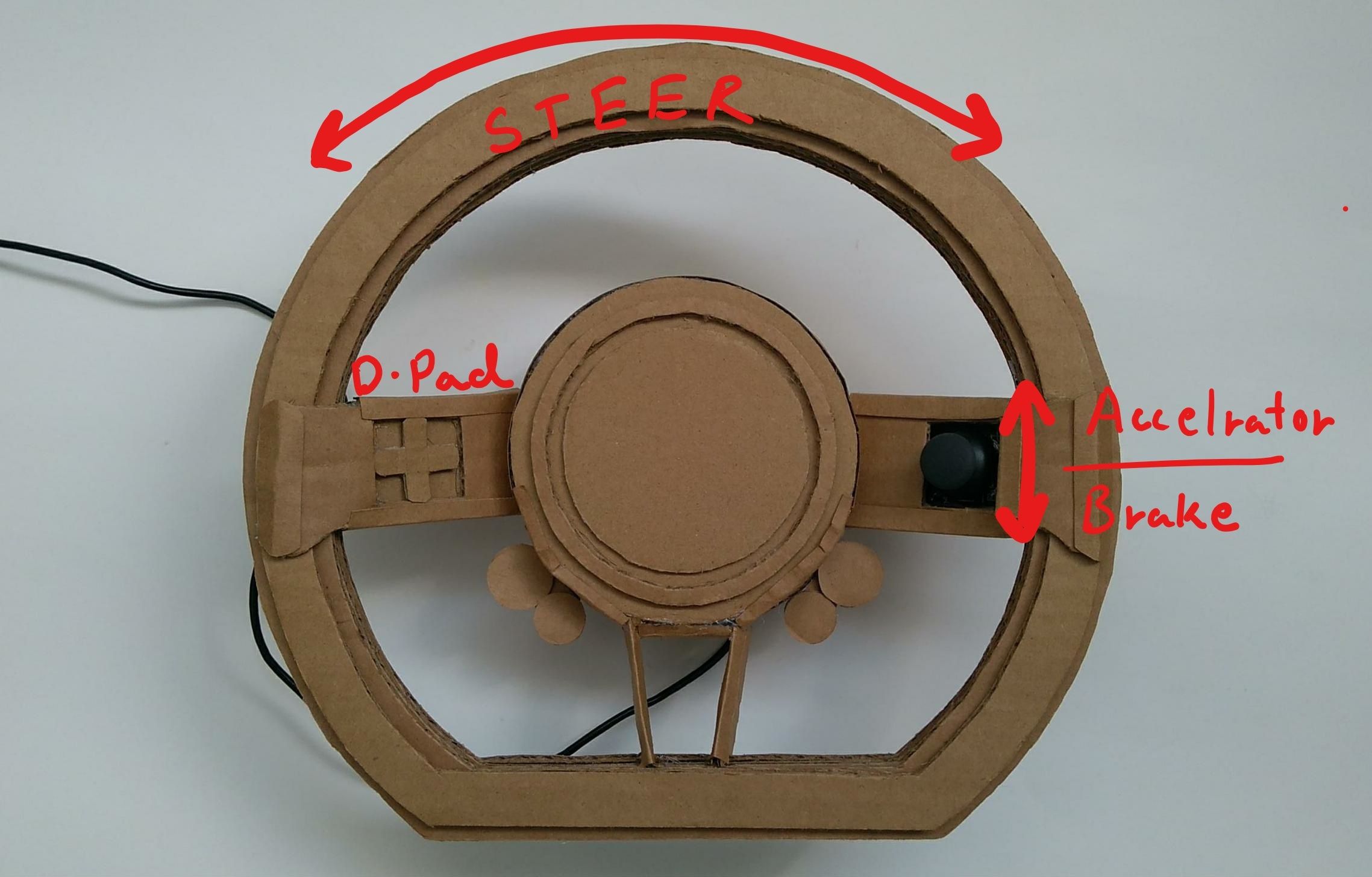 The Easiest Cardboard USB Steering Wheel : 6 Steps (with Pictures ...