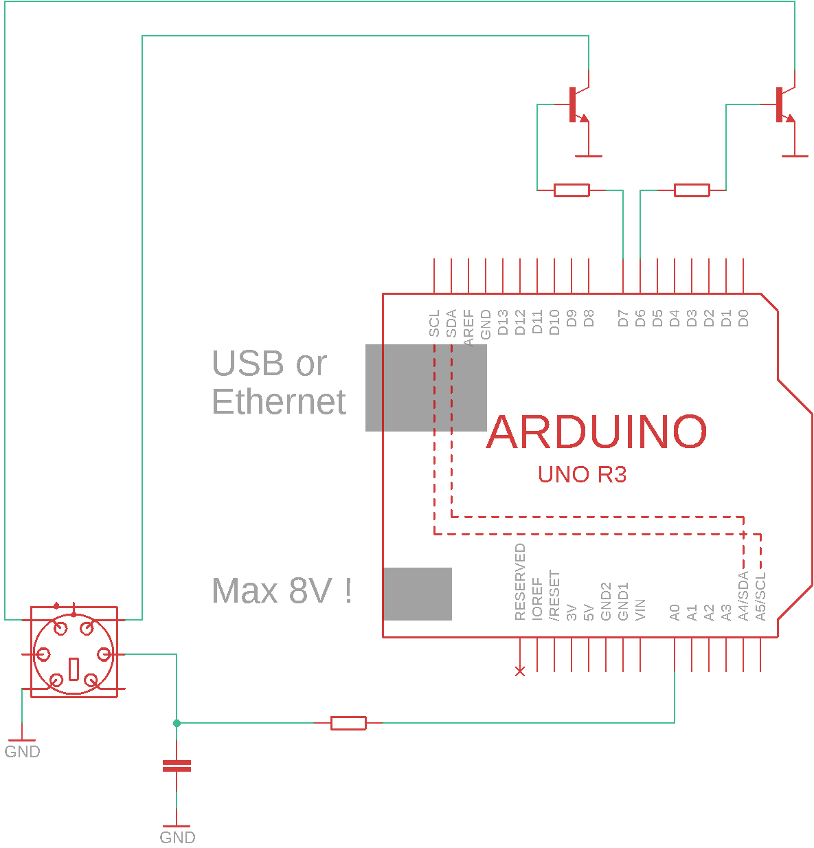 Arduino Ethernet / USB Interface for YAESU Antenna Rotator Control : 6 ...