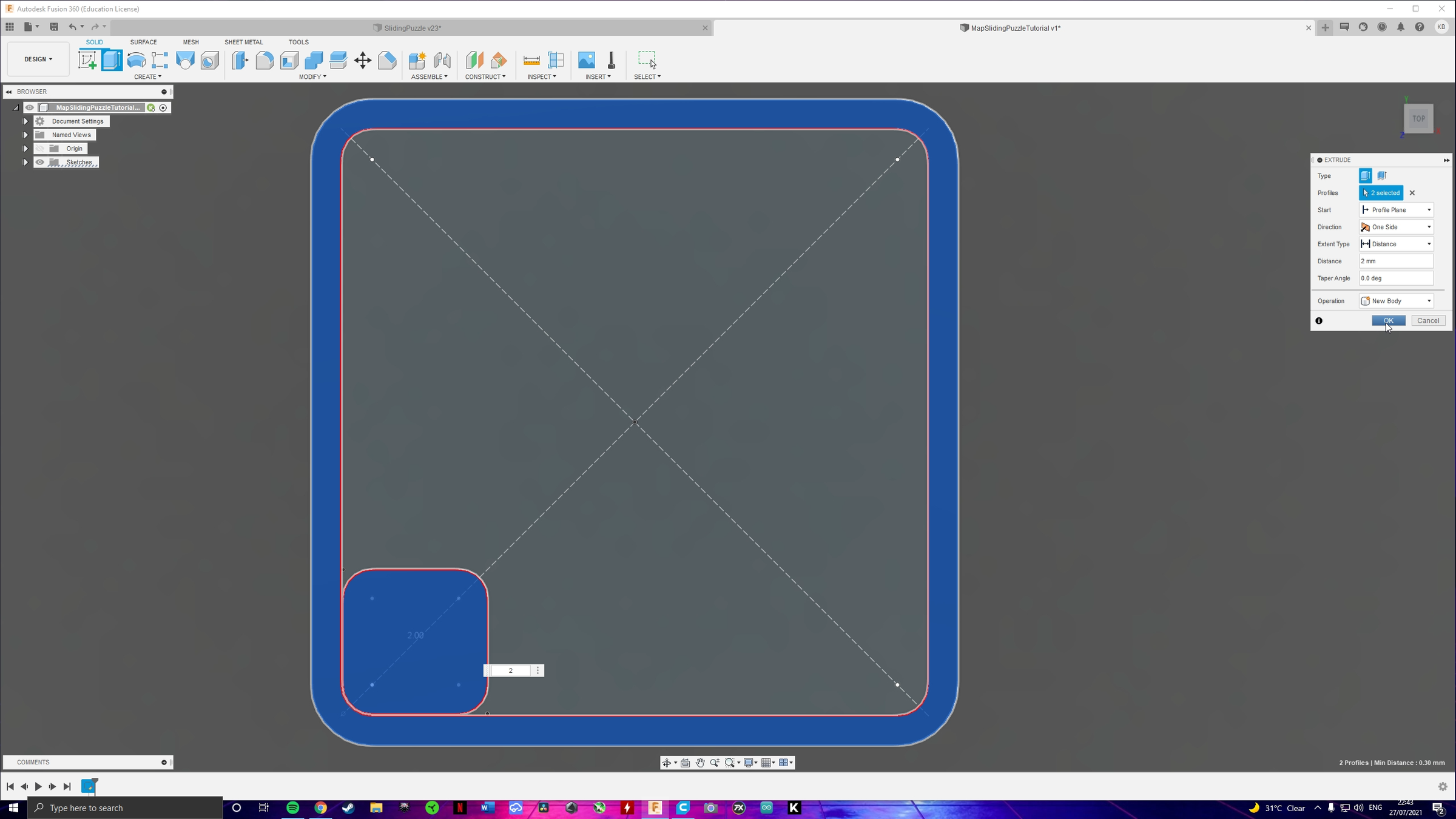 Map Sliding Puzzle 3D Printed - Fusion 360 : 28 Steps (with Pictures ...
