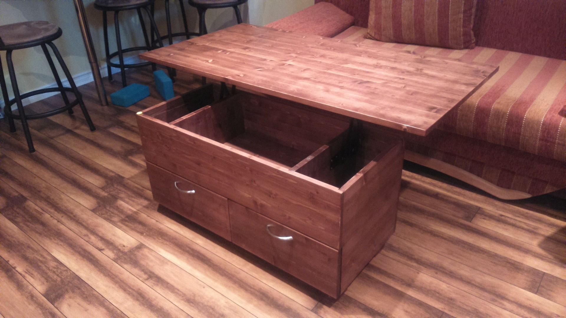 Coffee Table W/ Raising Top/compartment : 8 Steps (with Pictures ...