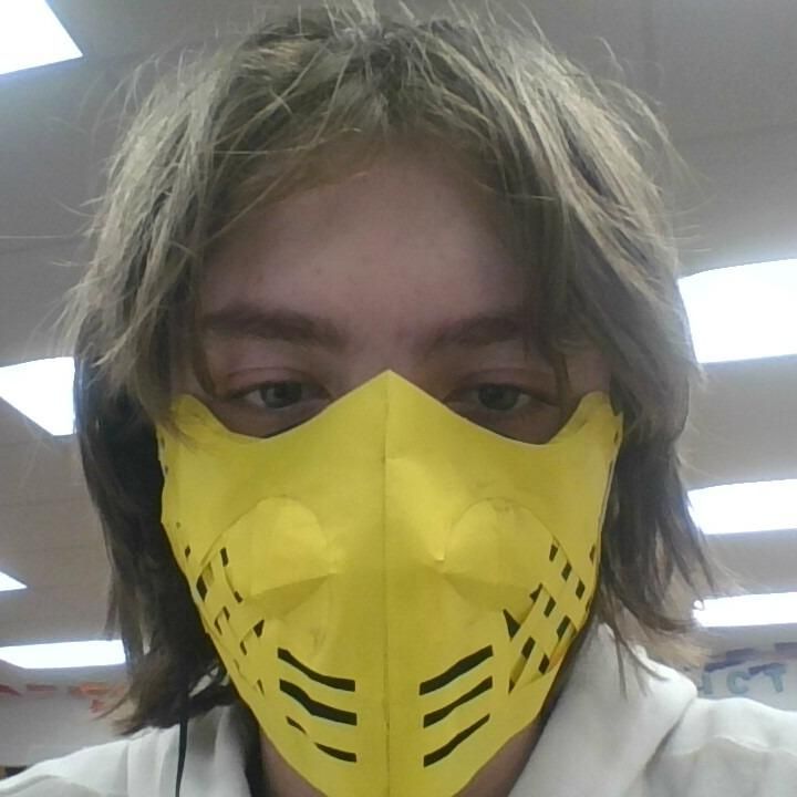 Mortal Kombat Scorpion Mask - Cardboard Box Cosplay : 3 Steps ...