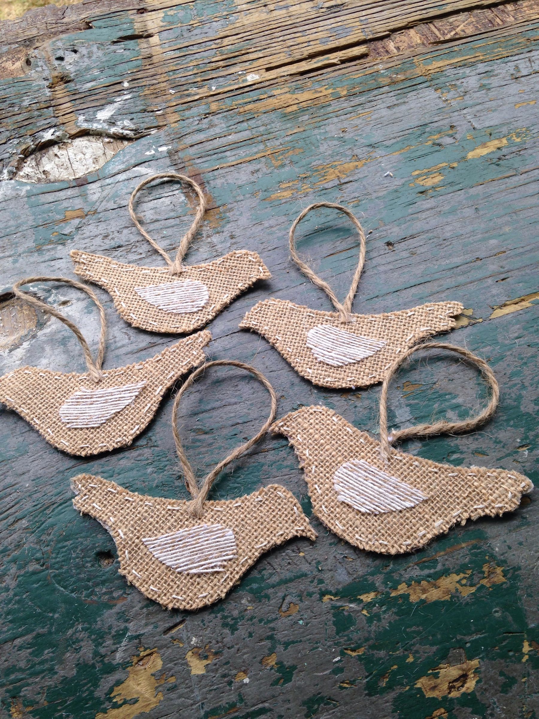 Burlap Bird Ornaments : 5 Steps (with Pictures) - Instructables