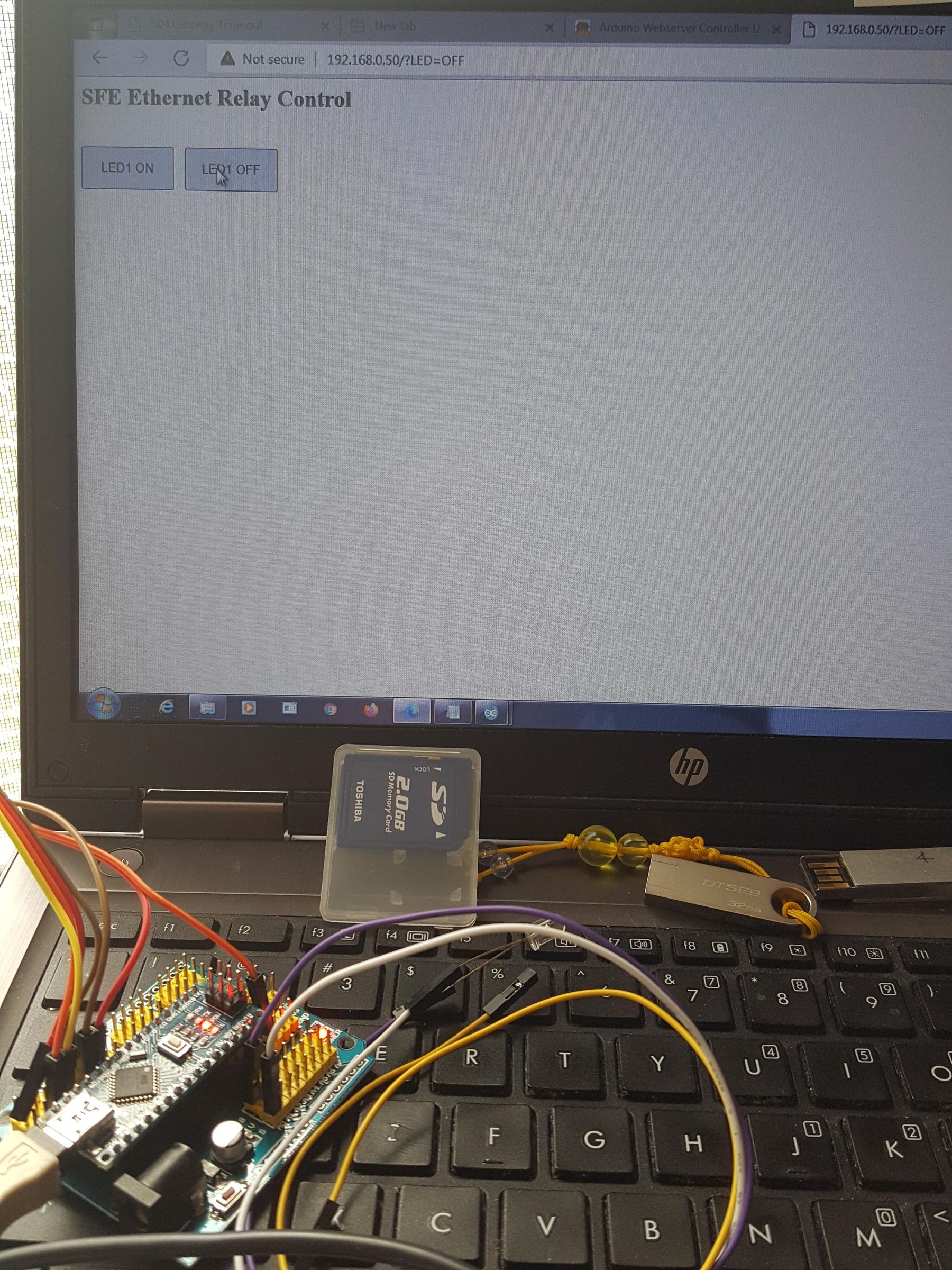 Arduino Webserver Controller Using Ethernet ENC28J60 and Arduino : 4 ...
