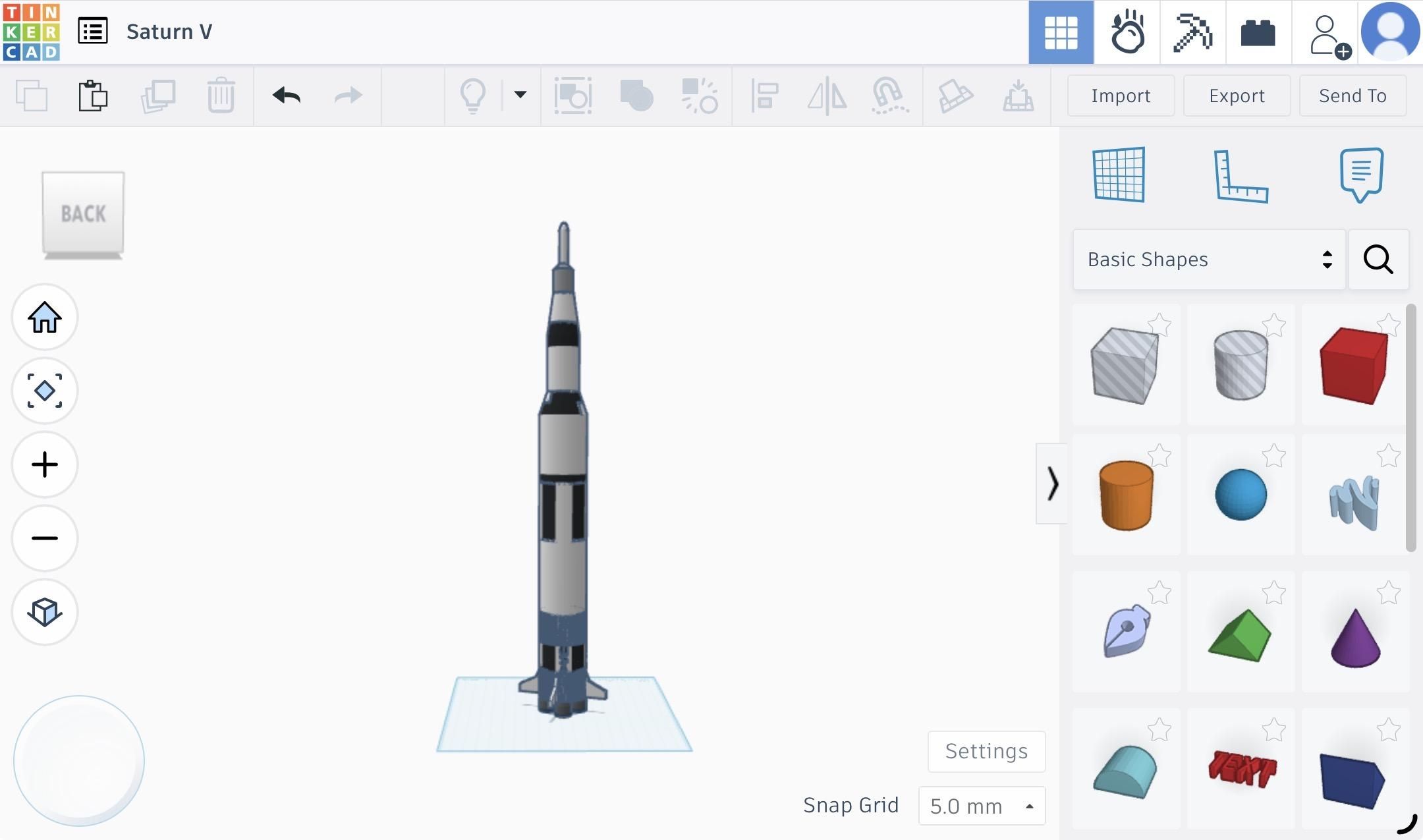 Saturn V Rocket Made in Tinkercad : 5 Steps - Instructables