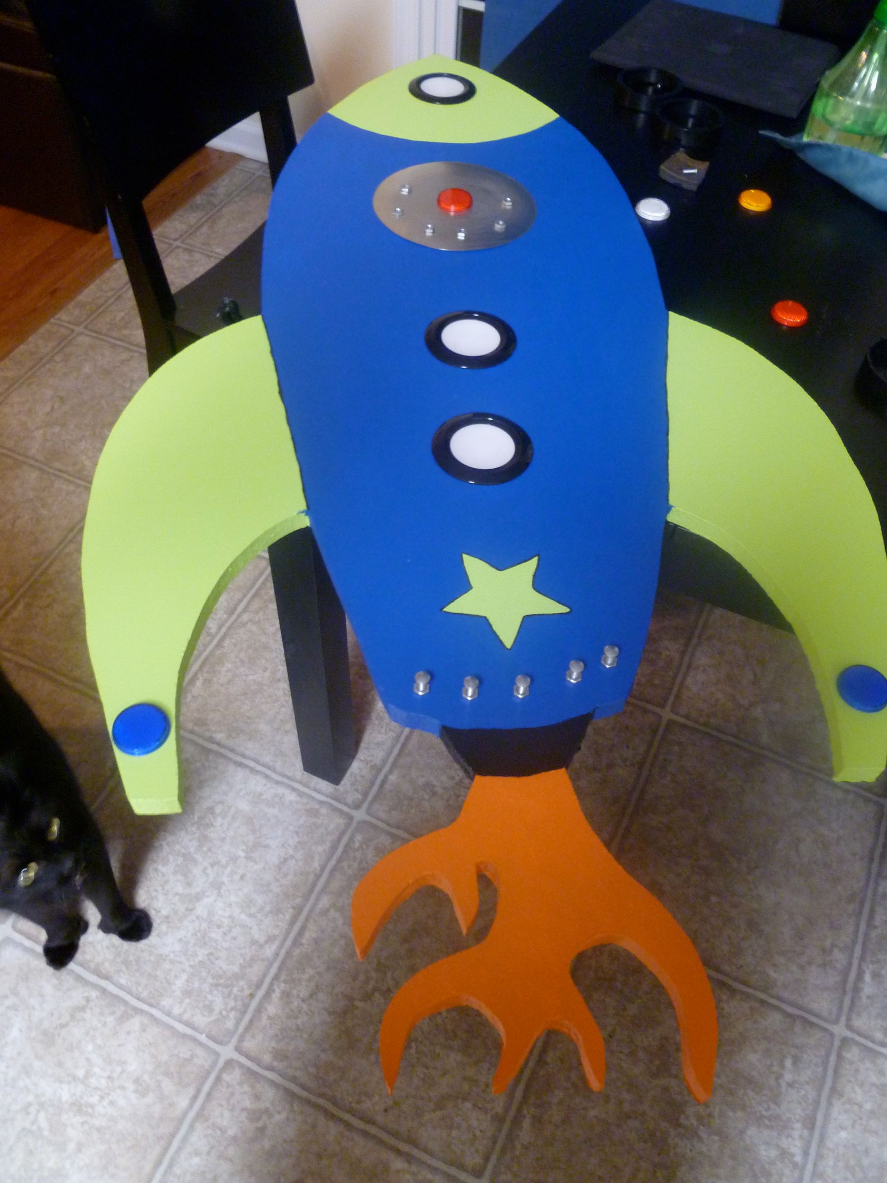 Wood Rocket Ship With LED Lights : 8 Steps (with Pictures) - Instructables