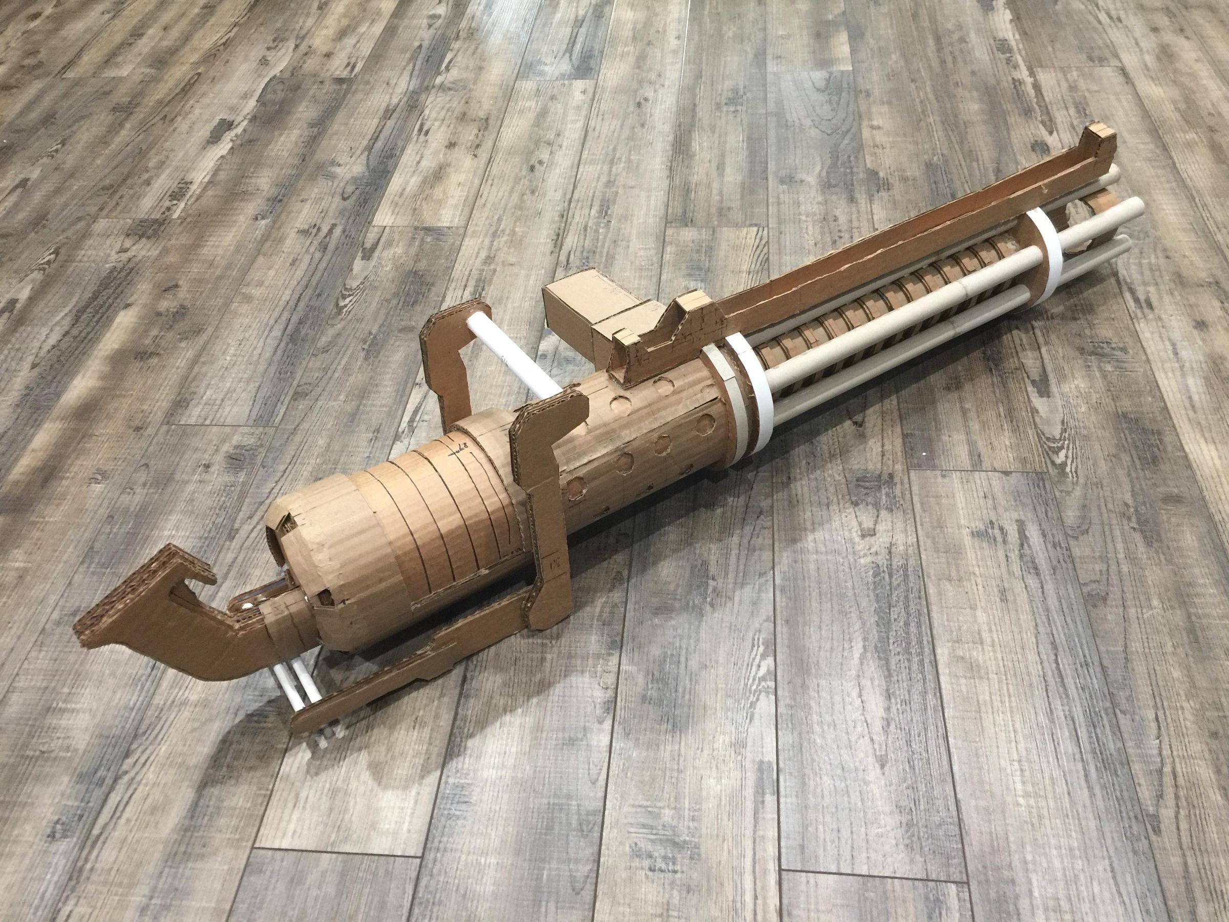 Z-6 Rotary Minigun From Cardboard : 3 Steps - Instructables