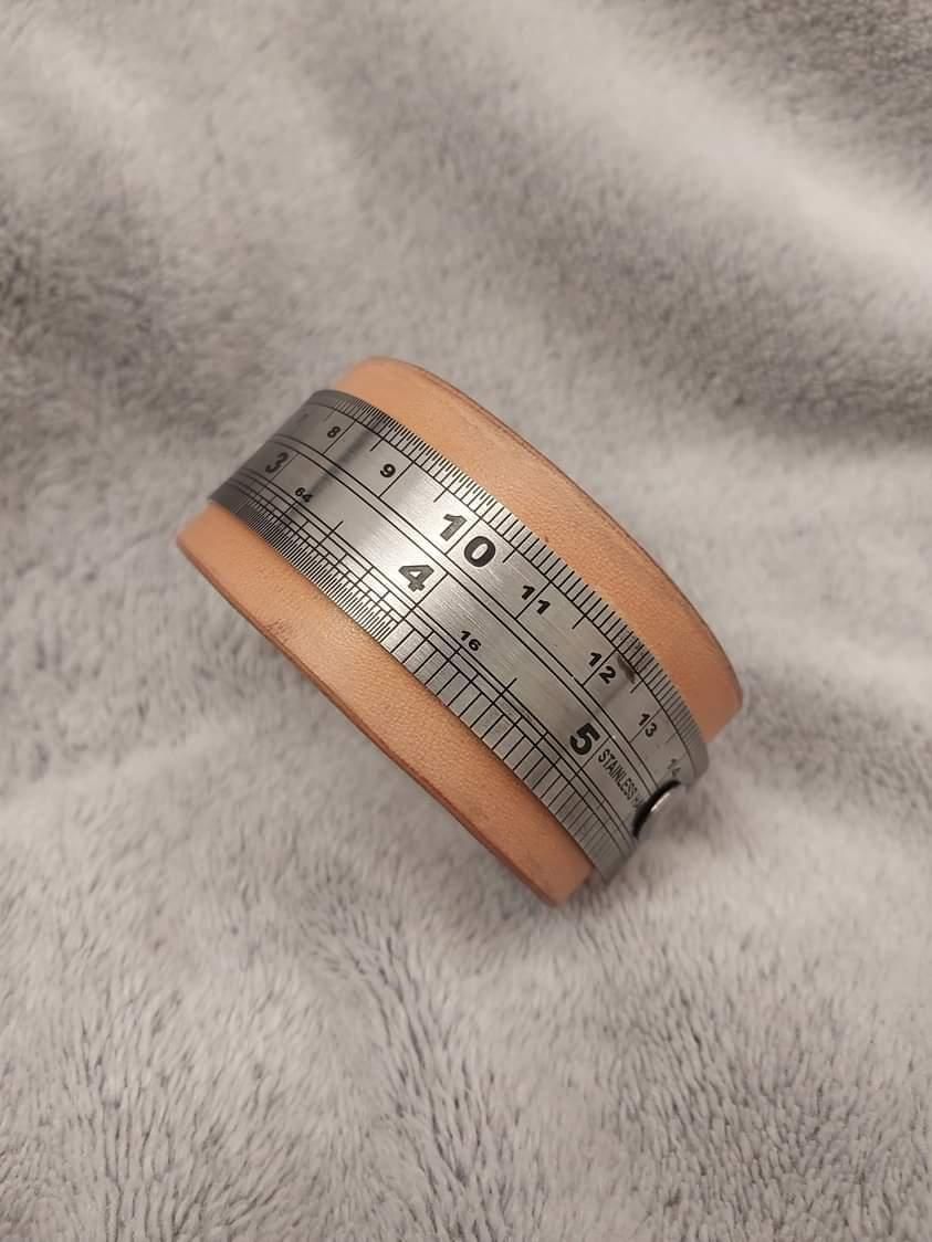 Ruler and Leather Cuff Bracelet : 6 Steps (with Pictures) - Instructables