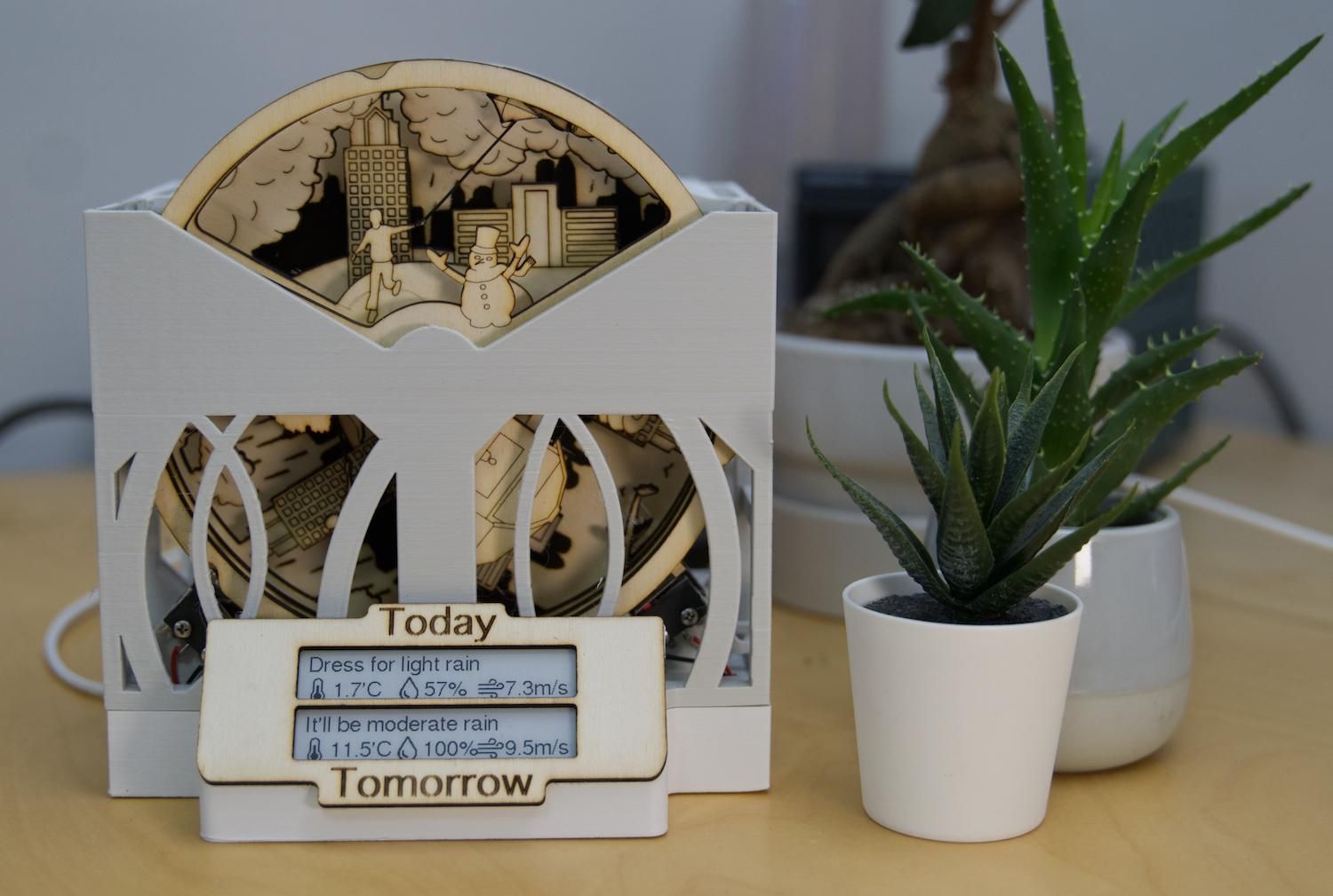 WeatherBot - a Motorised Weather Machine | 3D Printable, ESP32 ...