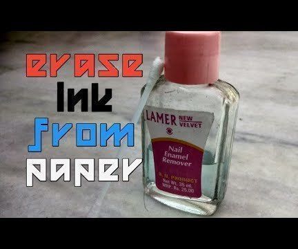 Erase Ink From Paper With Chemistry : 3 Steps - Instructables