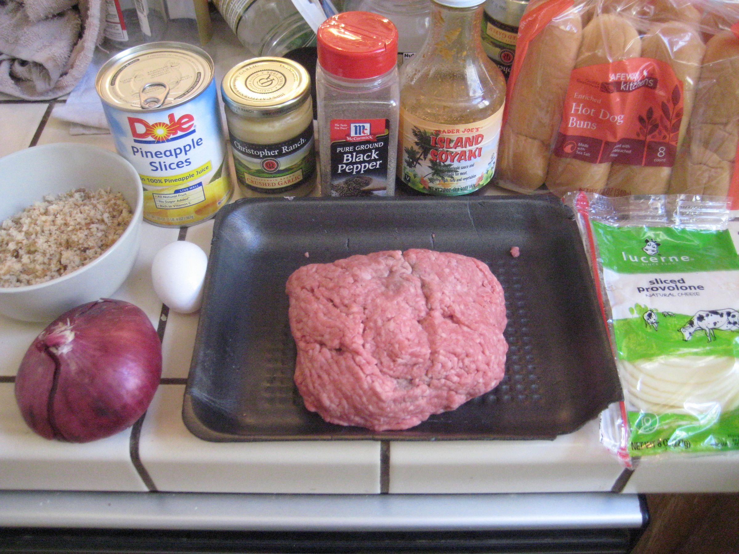 Hawaiian Style Stuffed Burger Dogs : 5 Steps (with Pictures ...