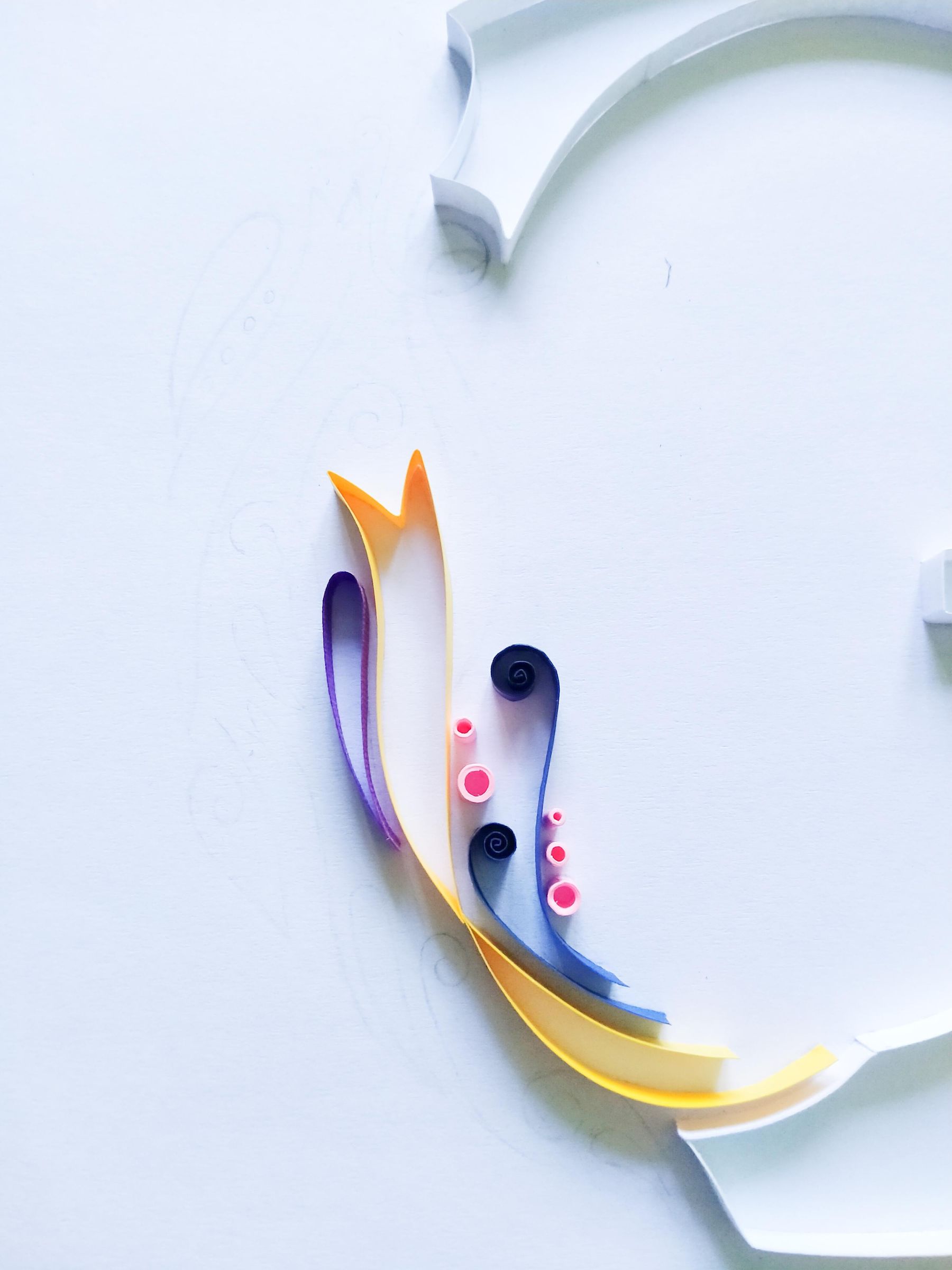 Colorful Paper Quilling Monogram G for Graduation : 4 Steps (with ...